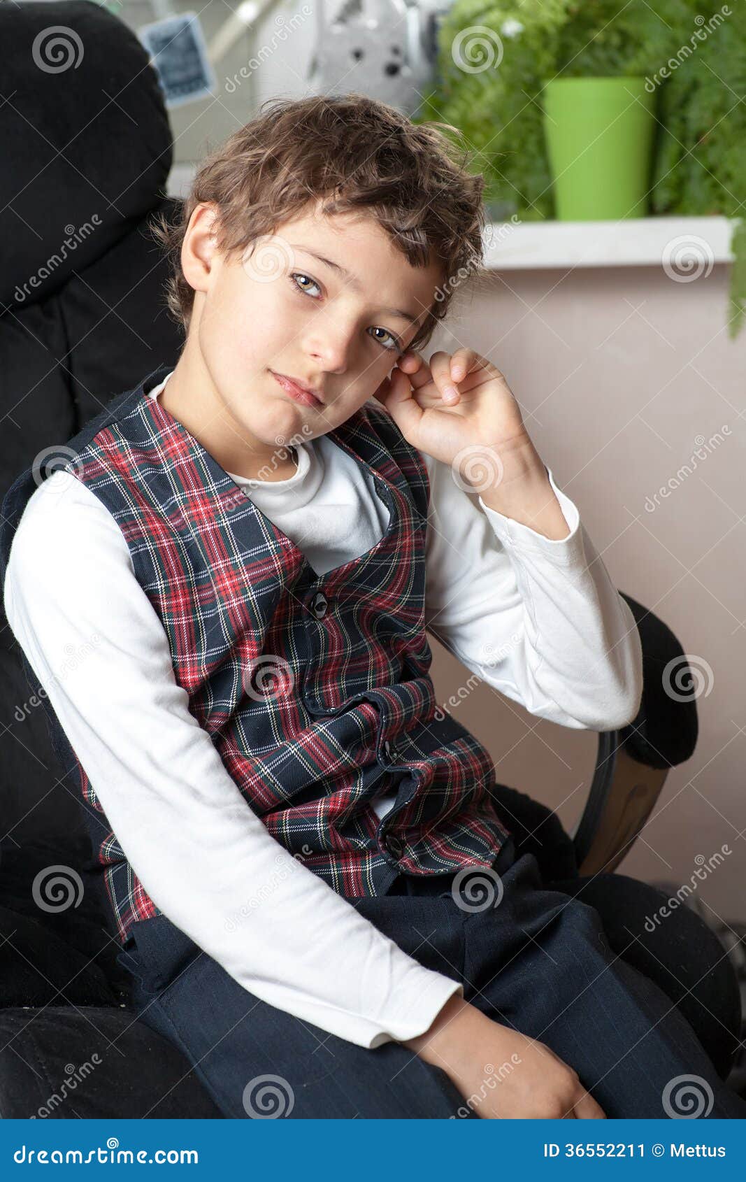 Boy sitting stock image. Image of chair, cheerful, little - 36552211