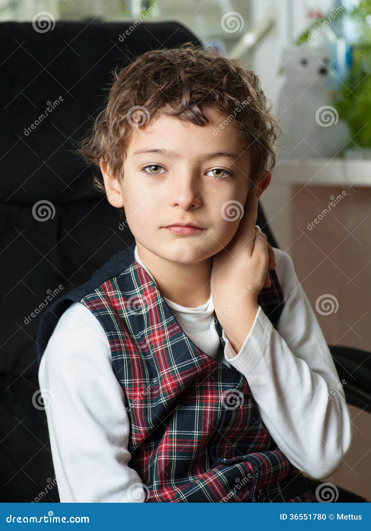 Boy sitting stock photo. Image of portrait, adorable - 36551780