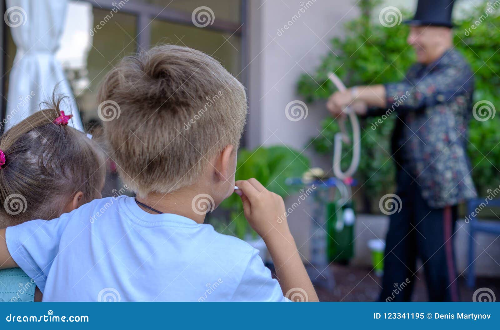 The Boy is Sitting and Watching the Show of Magicians Editorial Image ...