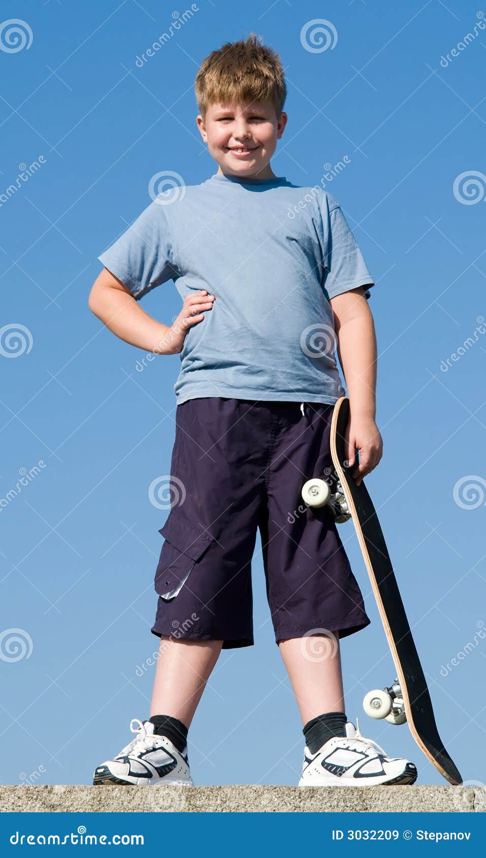Boy with skateboard stock image. Image of boarding, skateboard - 3032209