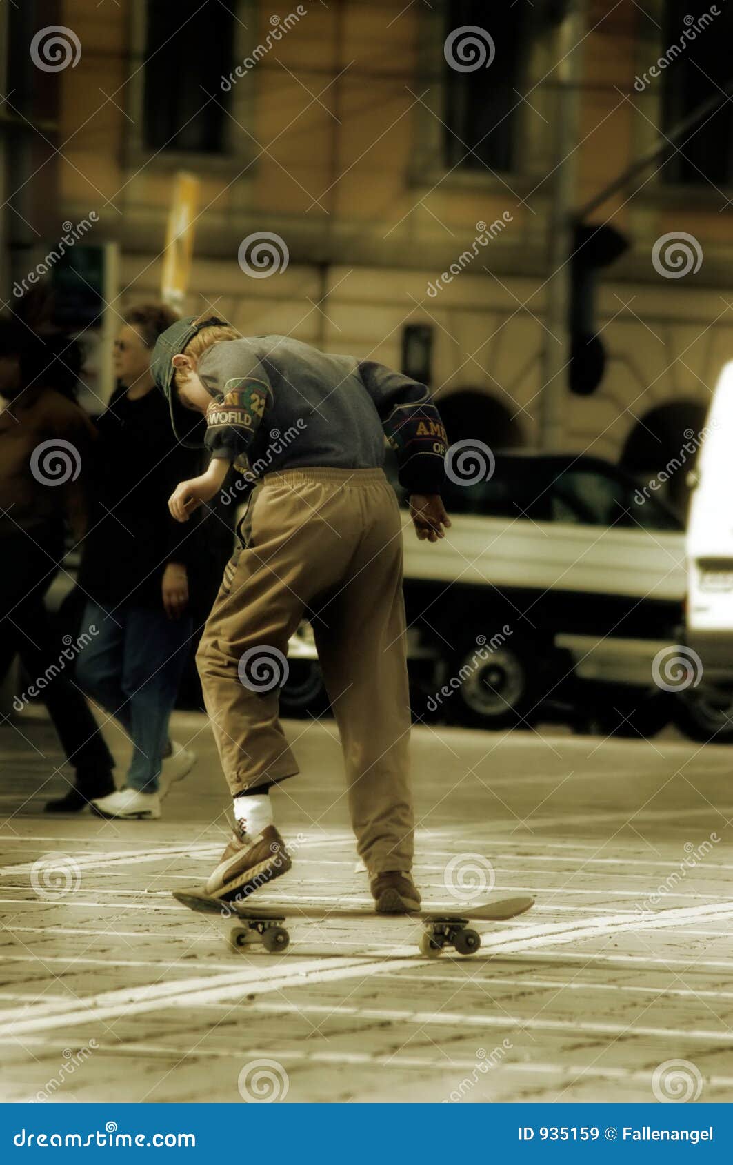 Boy with skateboard stock image. Image of skateboard, outdoors - 935159