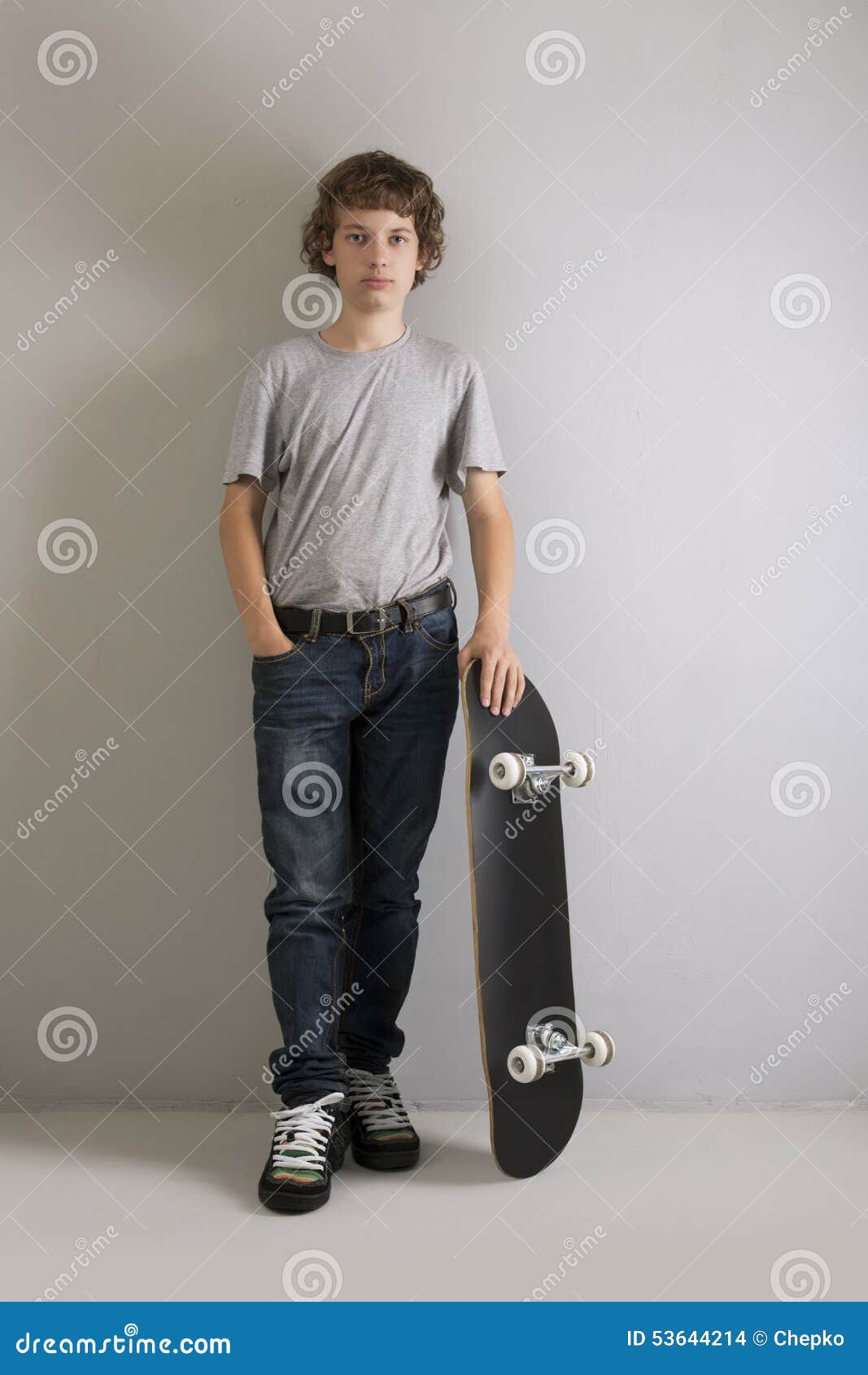 Boy with skateboard stock photo. Image of skateboarding - 53644214