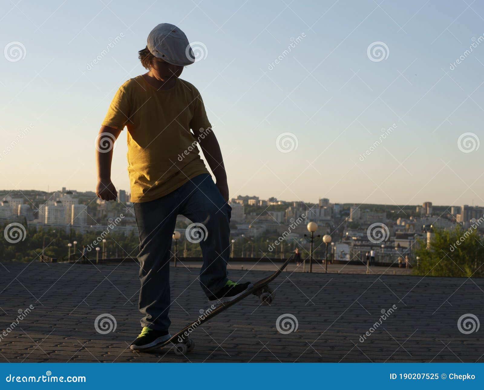 Boy Skateboarder Doing Jump Trick in Urban Location Stock Image - Image ...