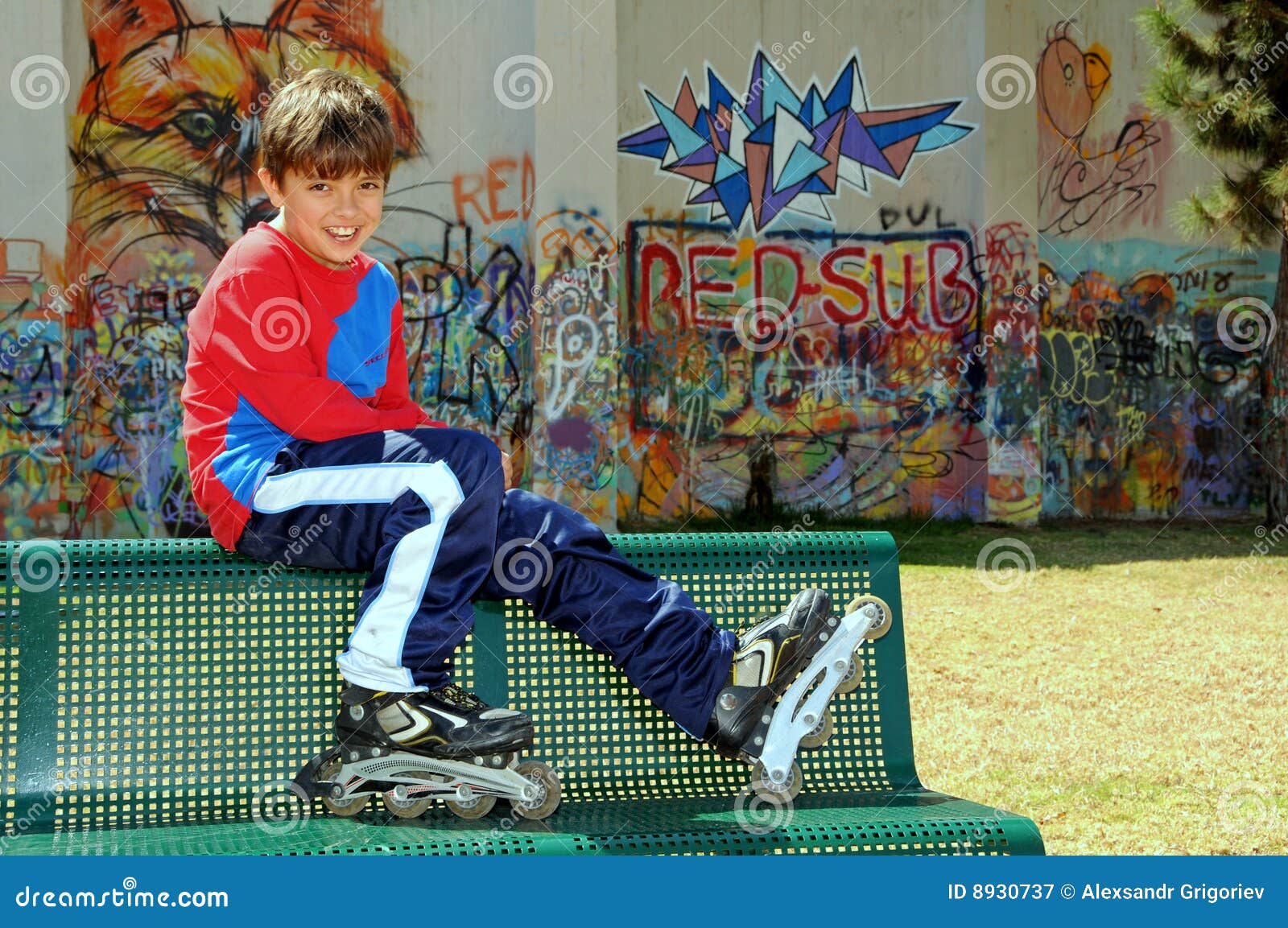 Boy Skating on the Rollerblades Stock Image - Image of teenager, speed ...