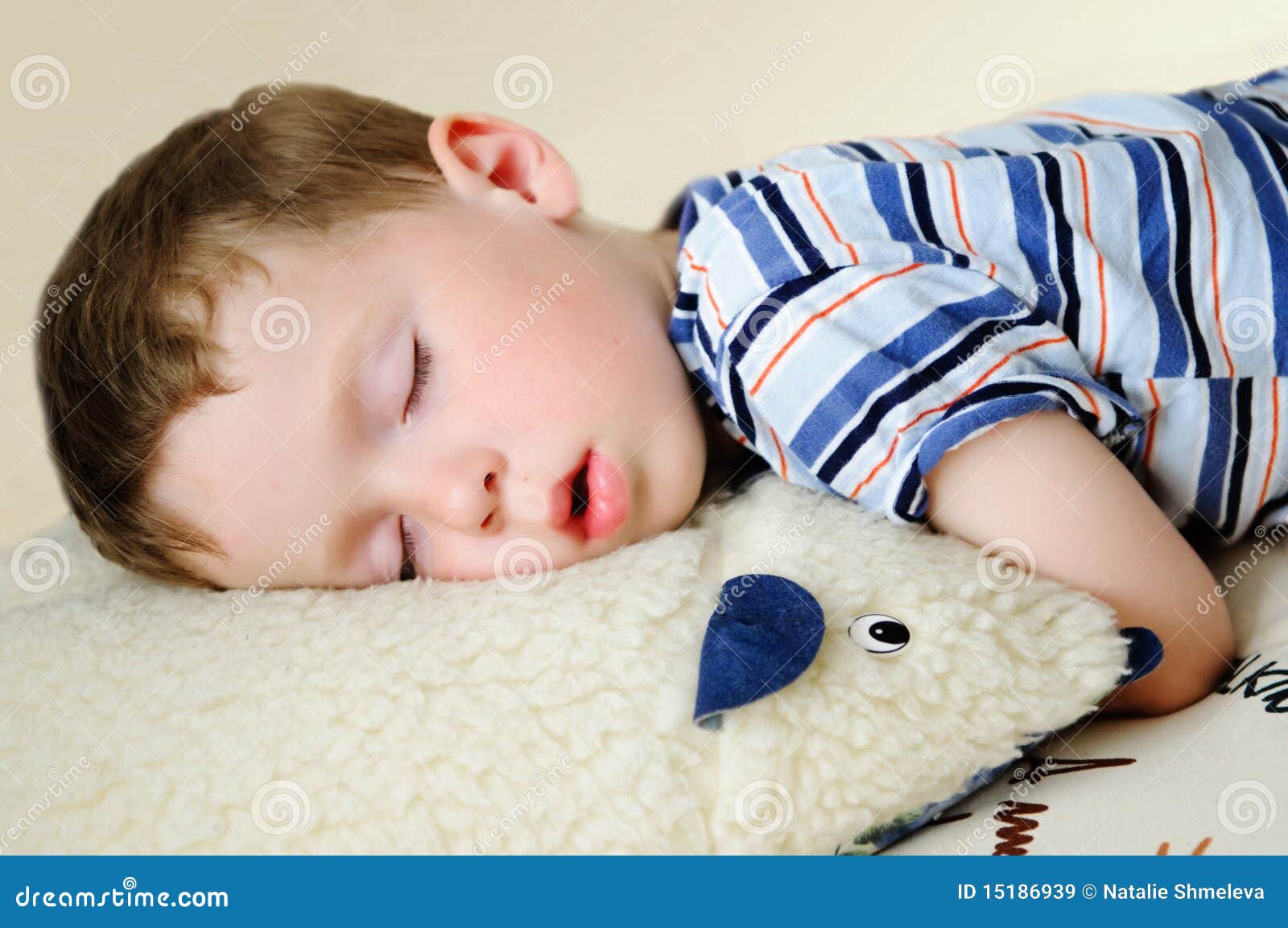 Boy sleeping stock image. Image of pajamas, caucasian - 15186939