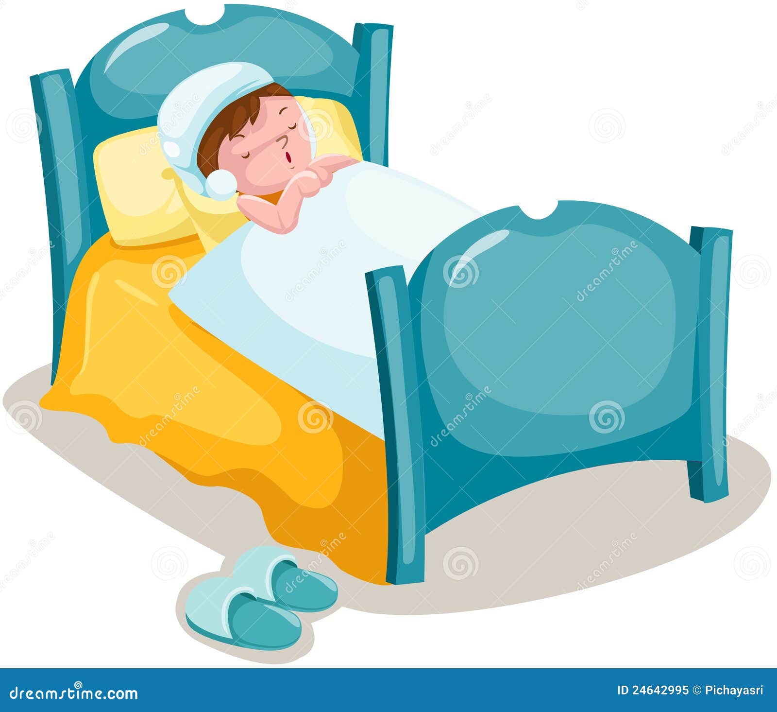 Boy sleeping stock vector. Illustration of blanket, calm - 24642995