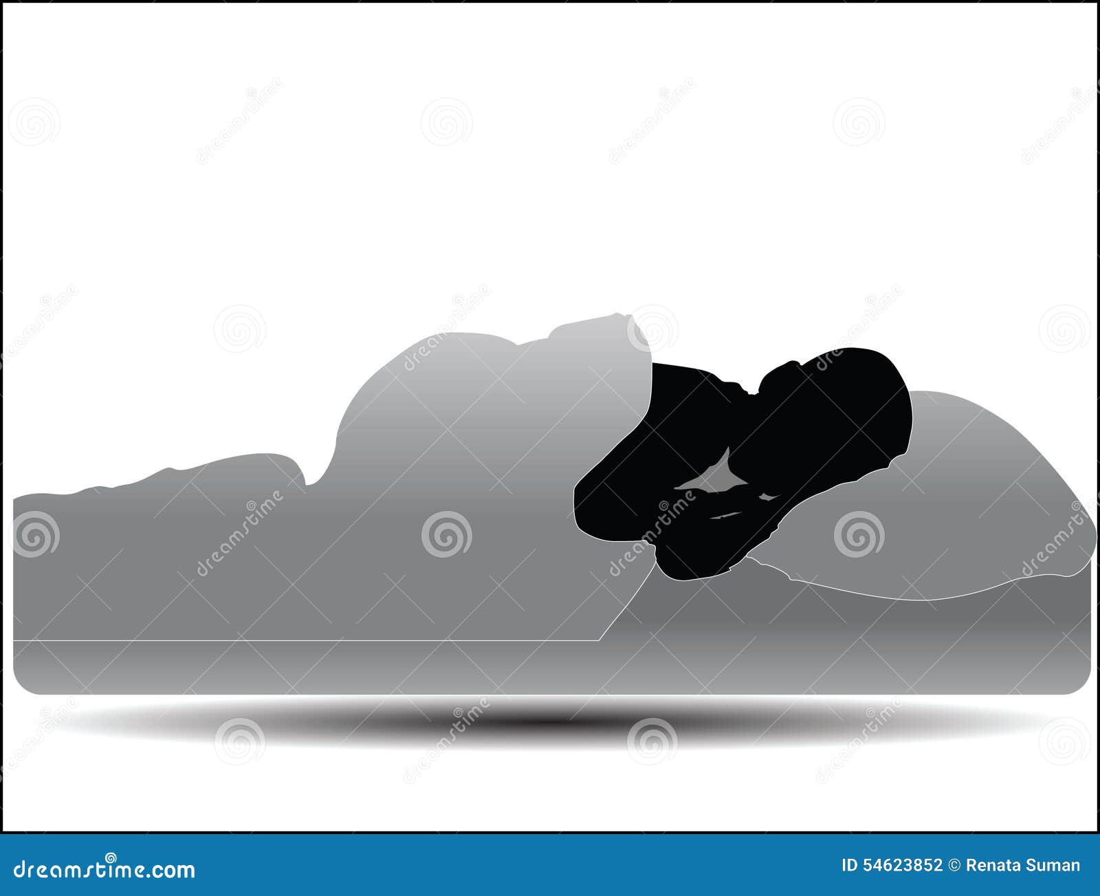 Napping Cat Silhouette. Vector Illustration | CartoonDealer.com #200219060