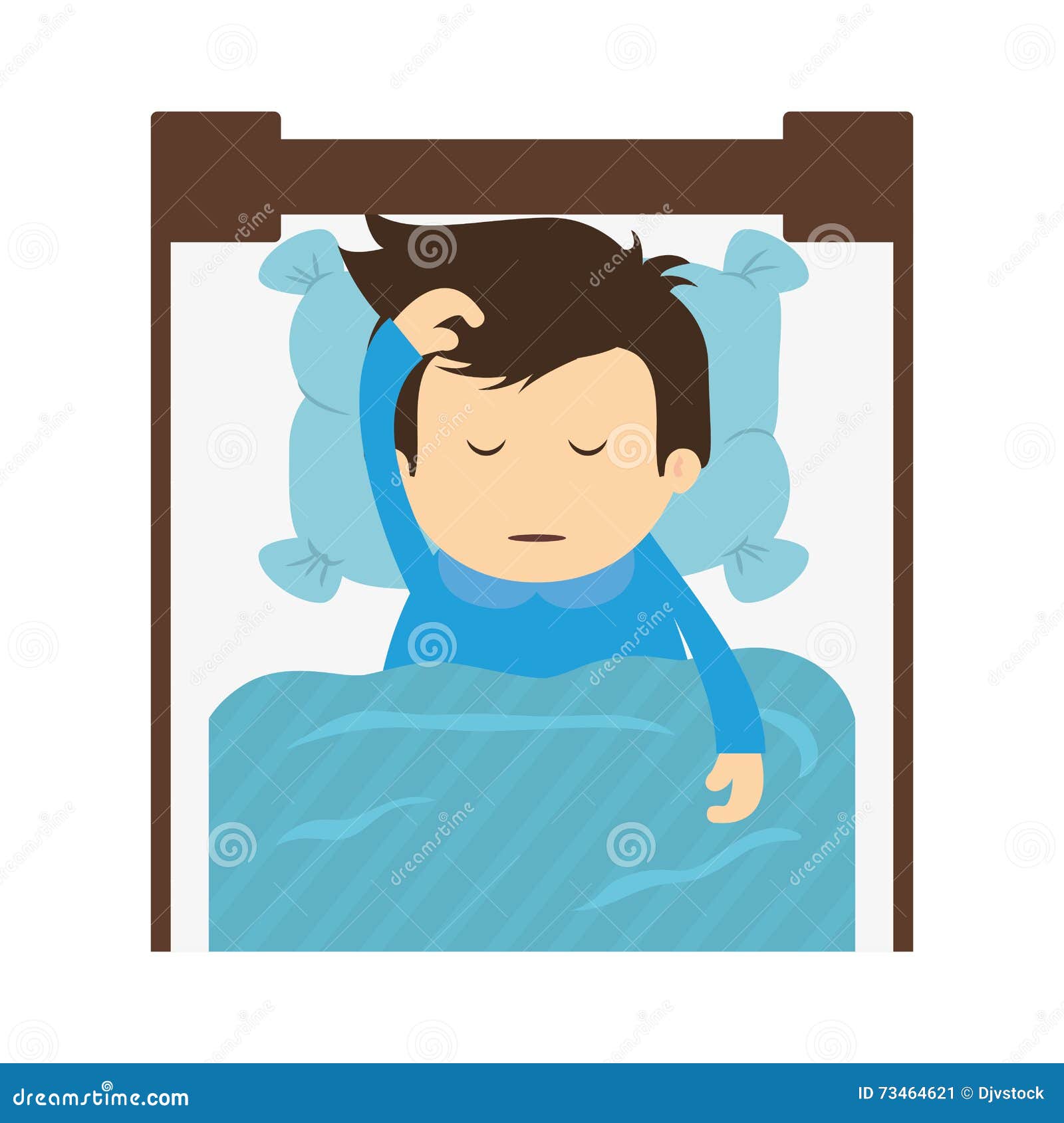 Boy Sleeping Icon. Resting and Sleep Design. Vector Graphic Stock ...