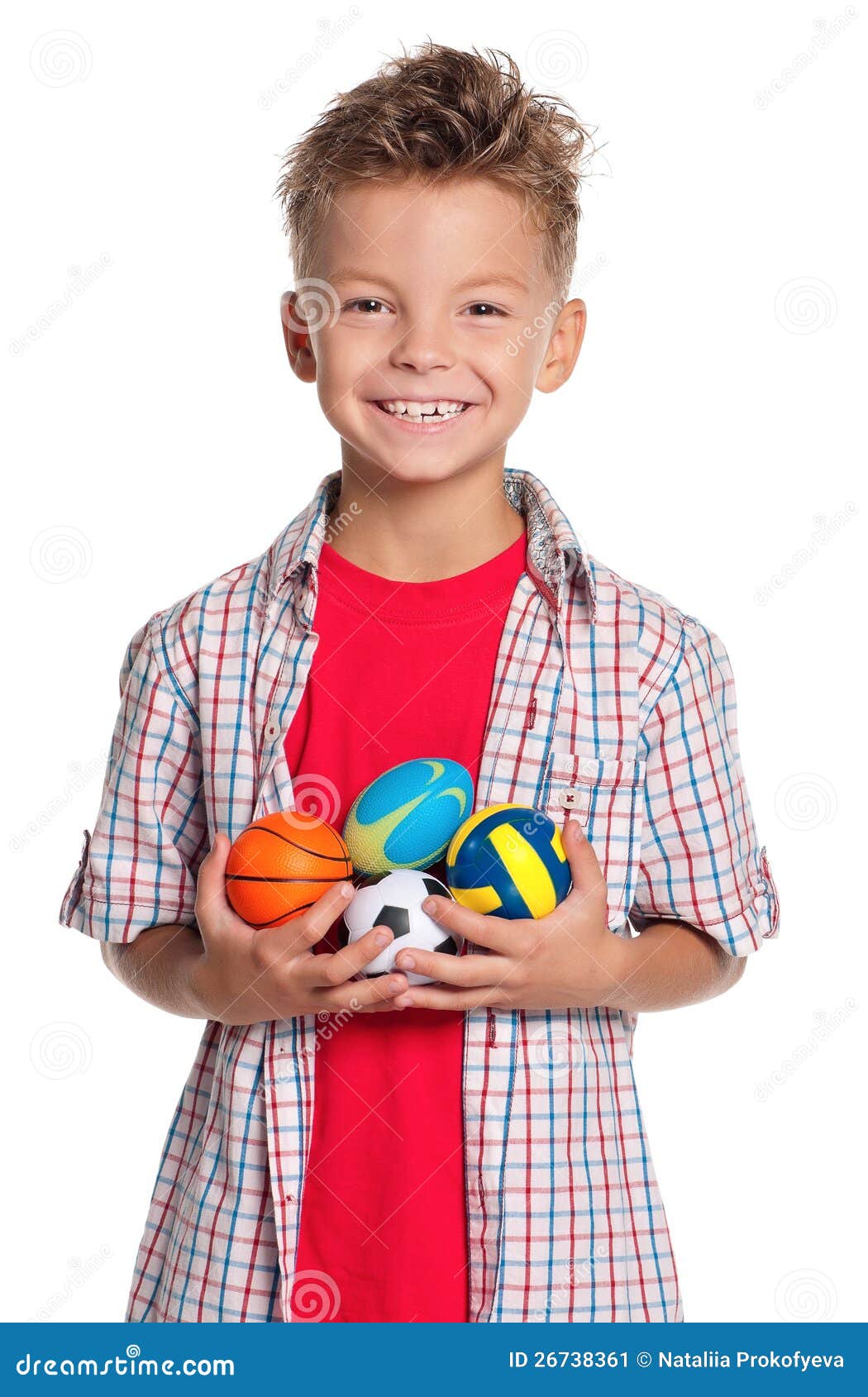 Boy with small balls stock image. Image of miniaturized - 26738361