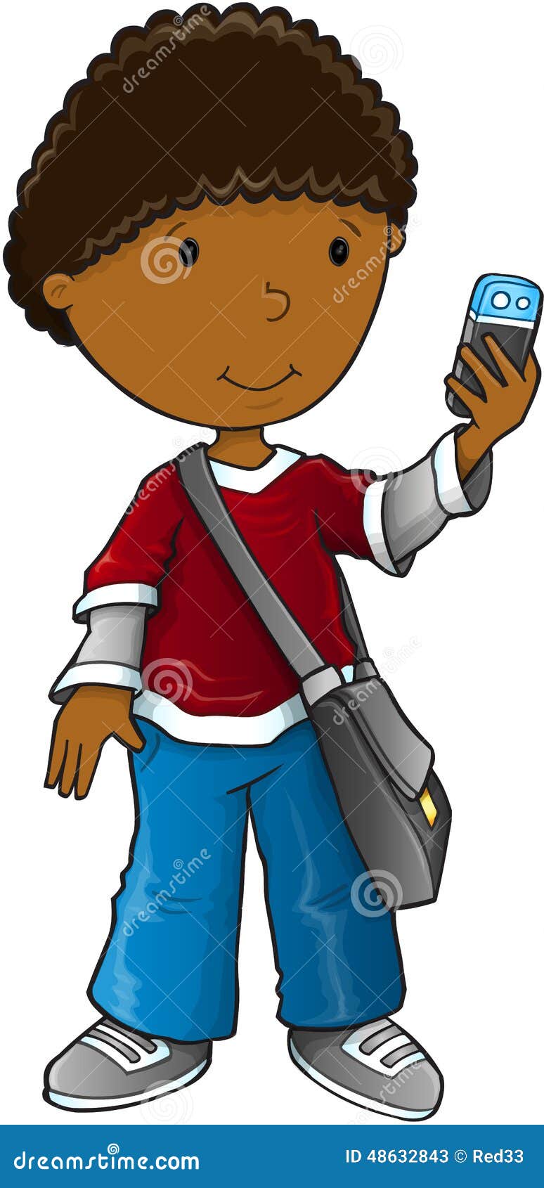 Boy smart phone vector stock vector. Illustration of person - 48632843
