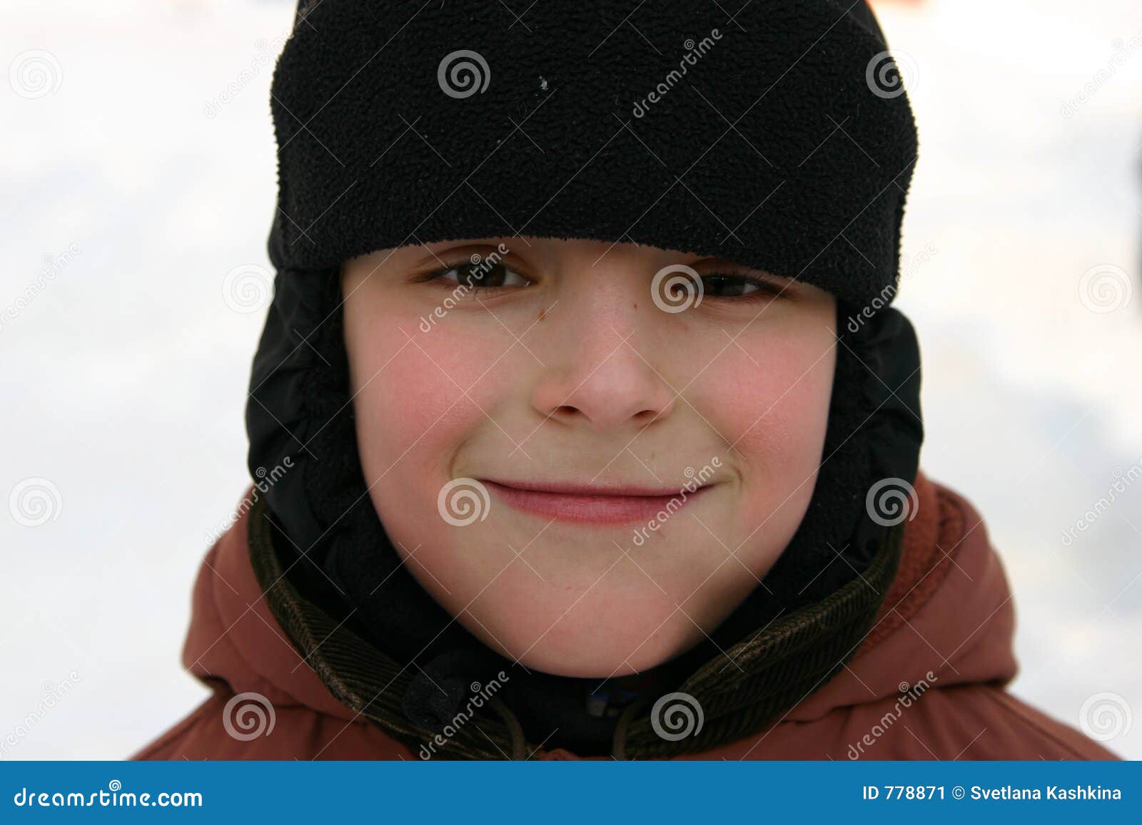 Boy smiles stock image. Image of large, snow, smile, smiles - 778871