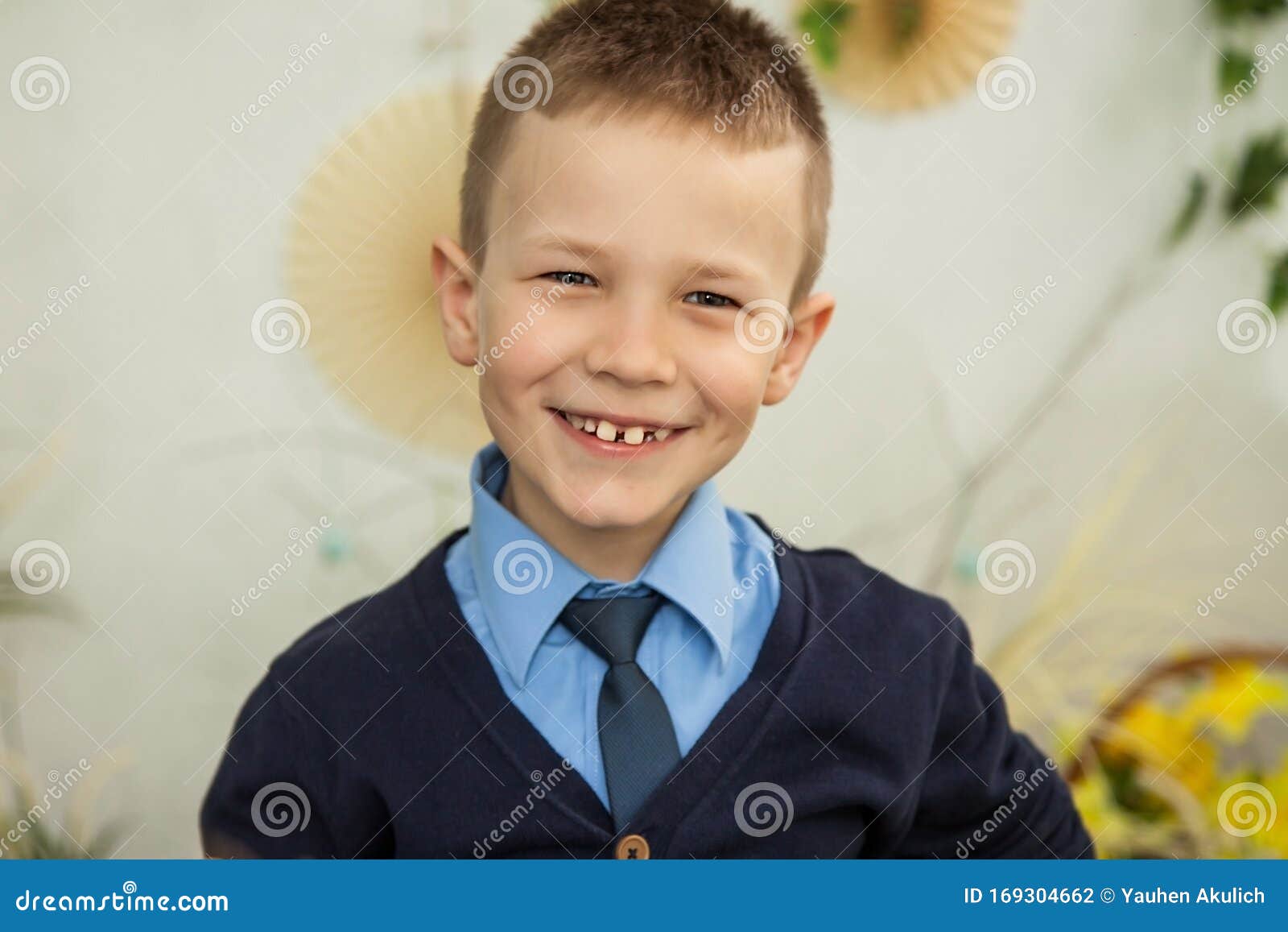 The Boy Smiles with Crooked Teeth. Stock Photo - Image of open, child ...