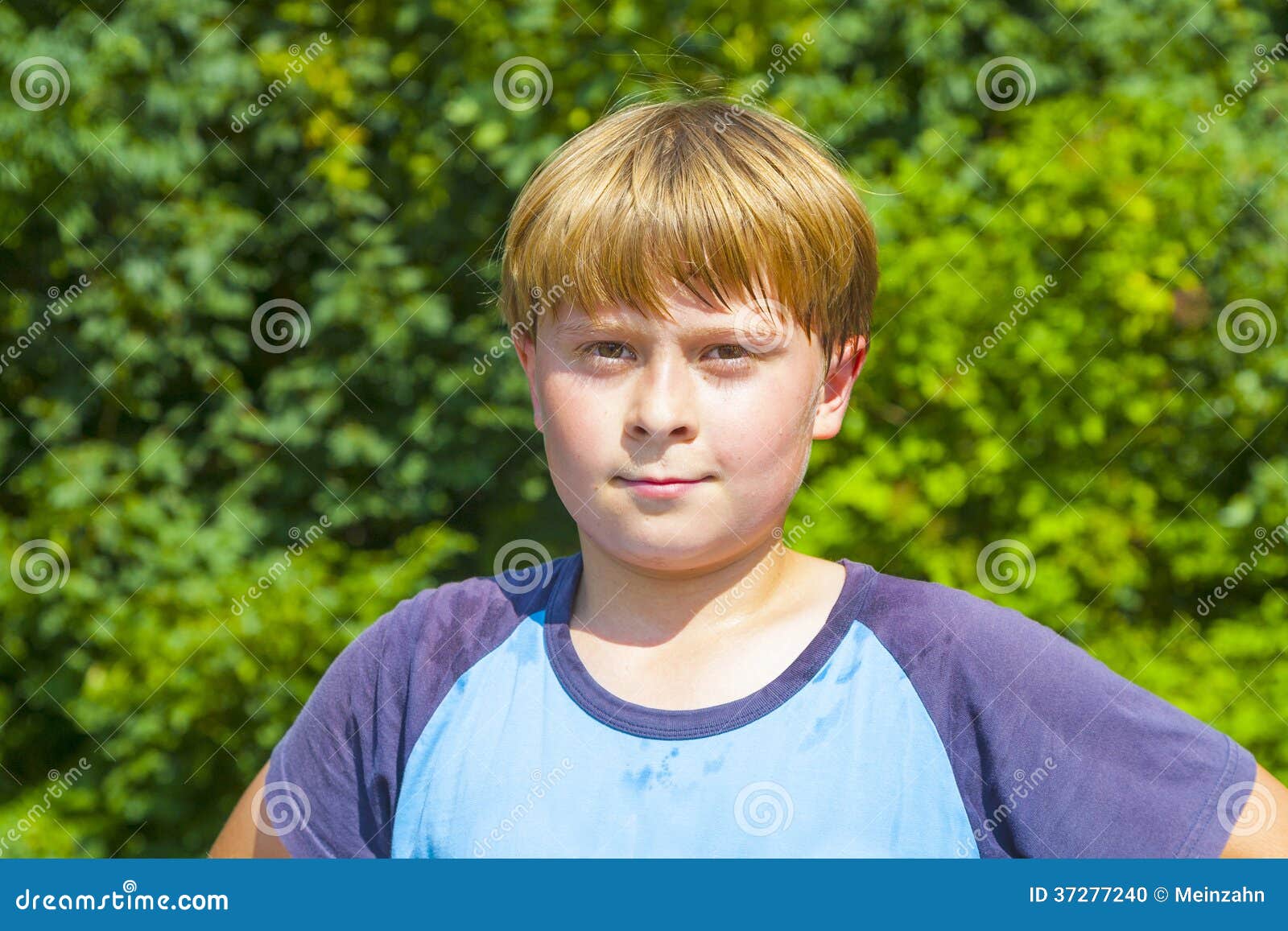 Boy smiles mischievously stock photo. Image of attractive - 37277240