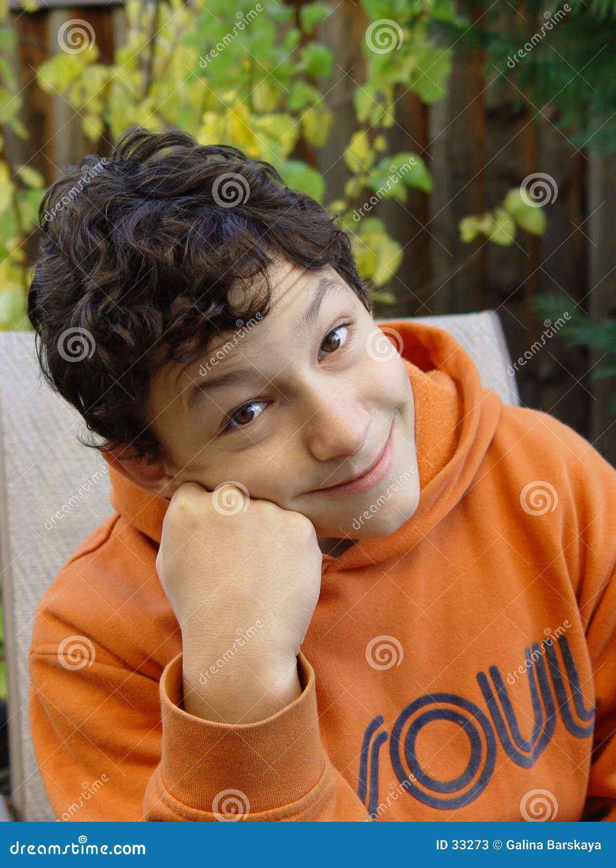 Boy smiling stock image. Image of good, happy, casual, backyard - 33273