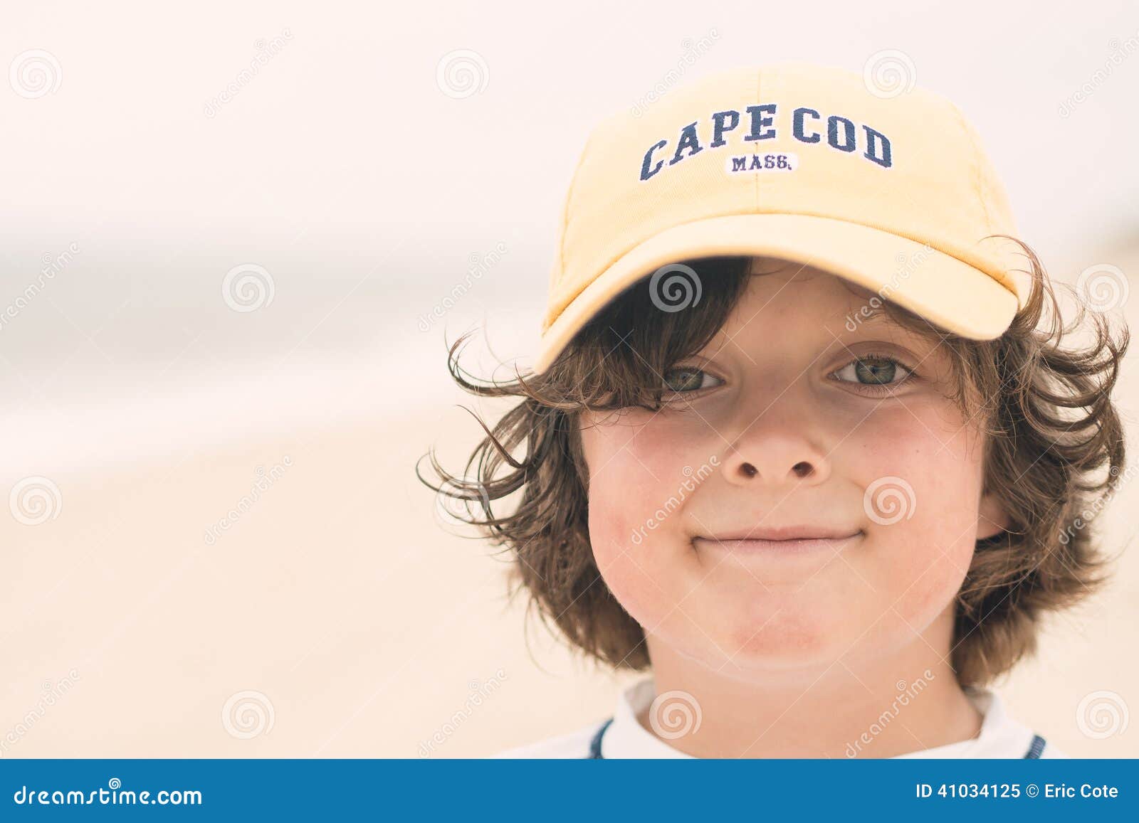Boy smiling on the beach stock image. Image of beach - 41034125