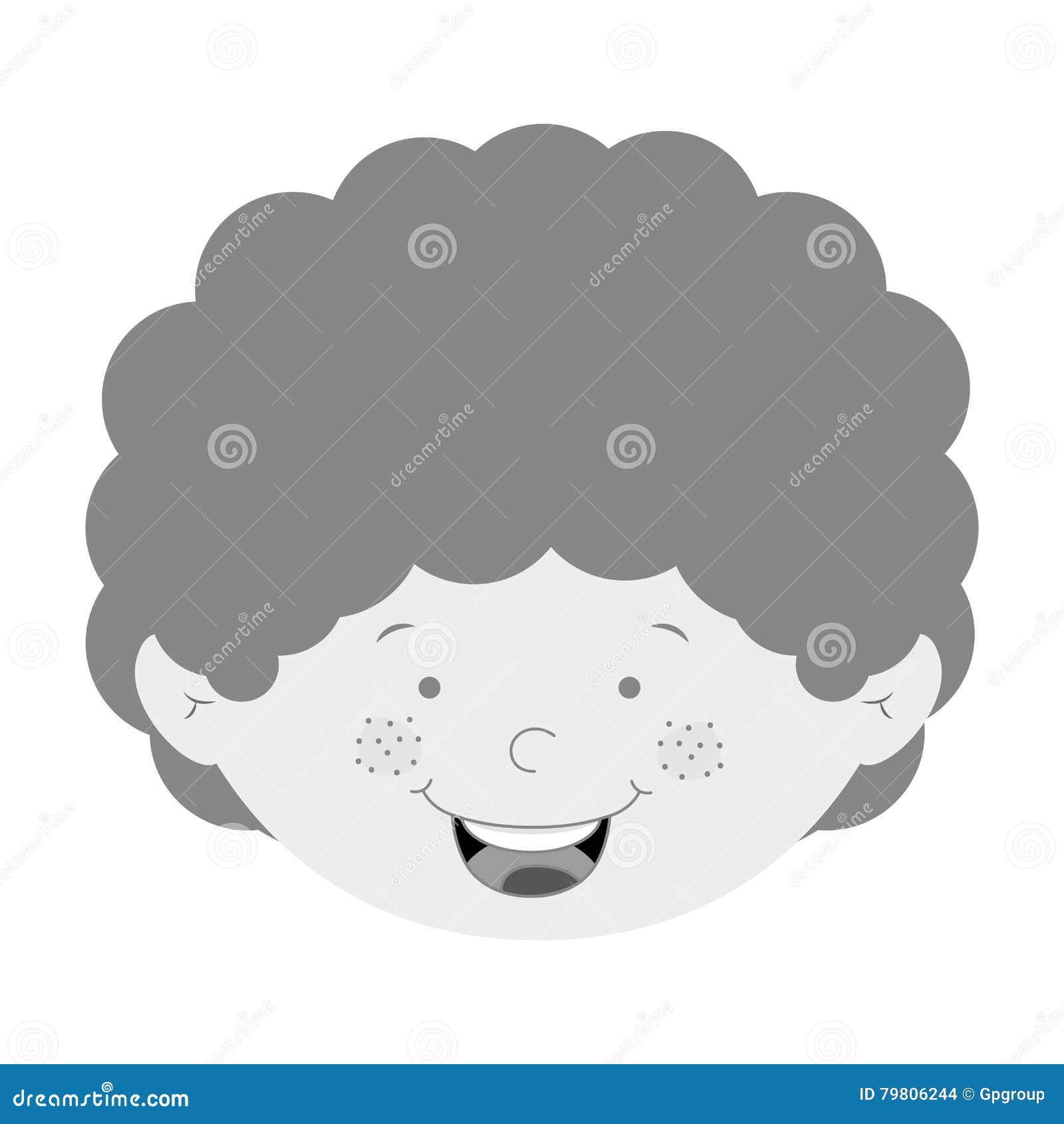 Boy smiling icon stock vector. Illustration of childhood - 79806244