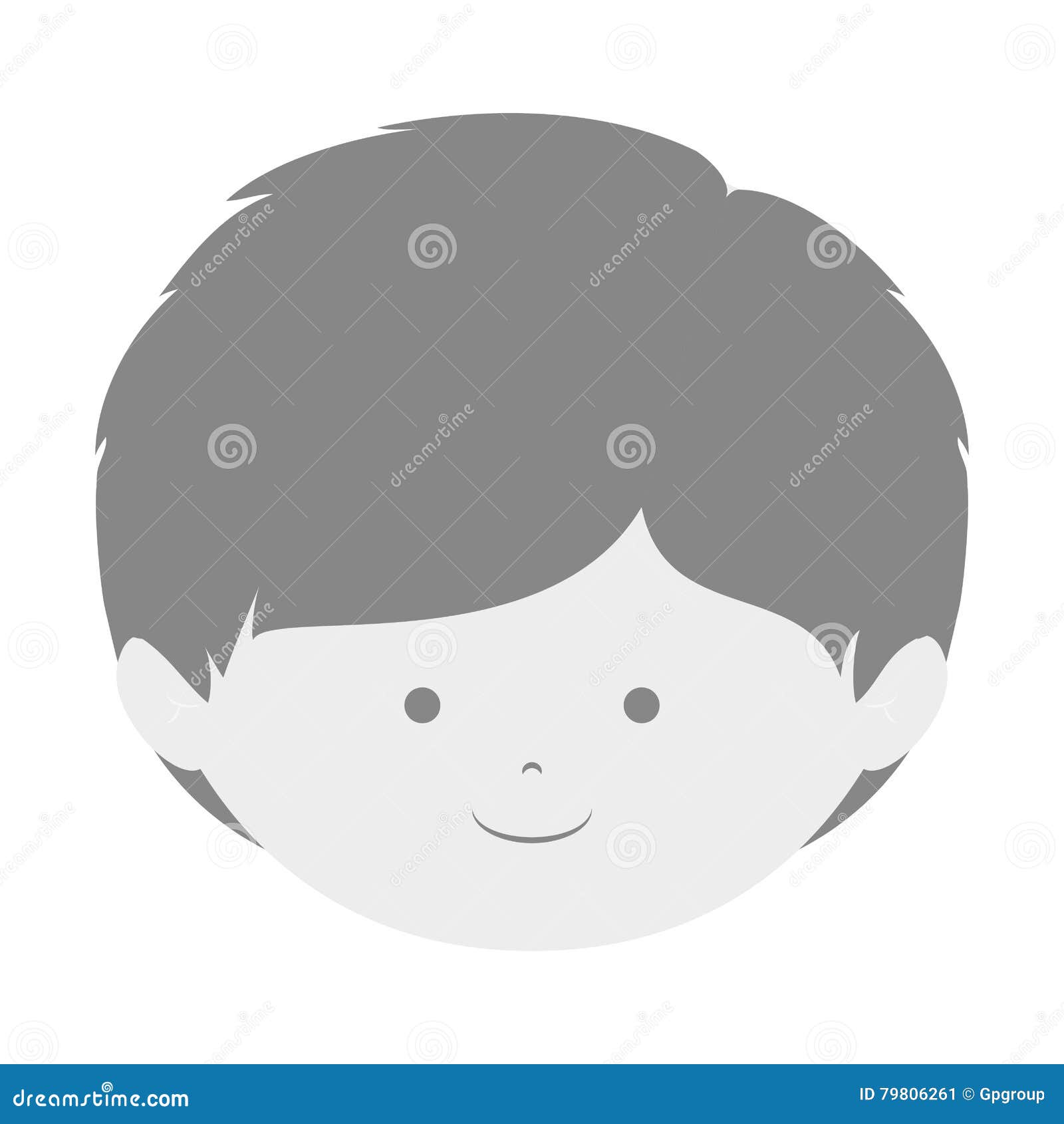 Boy smiling icon stock vector. Illustration of preschooler - 79806261
