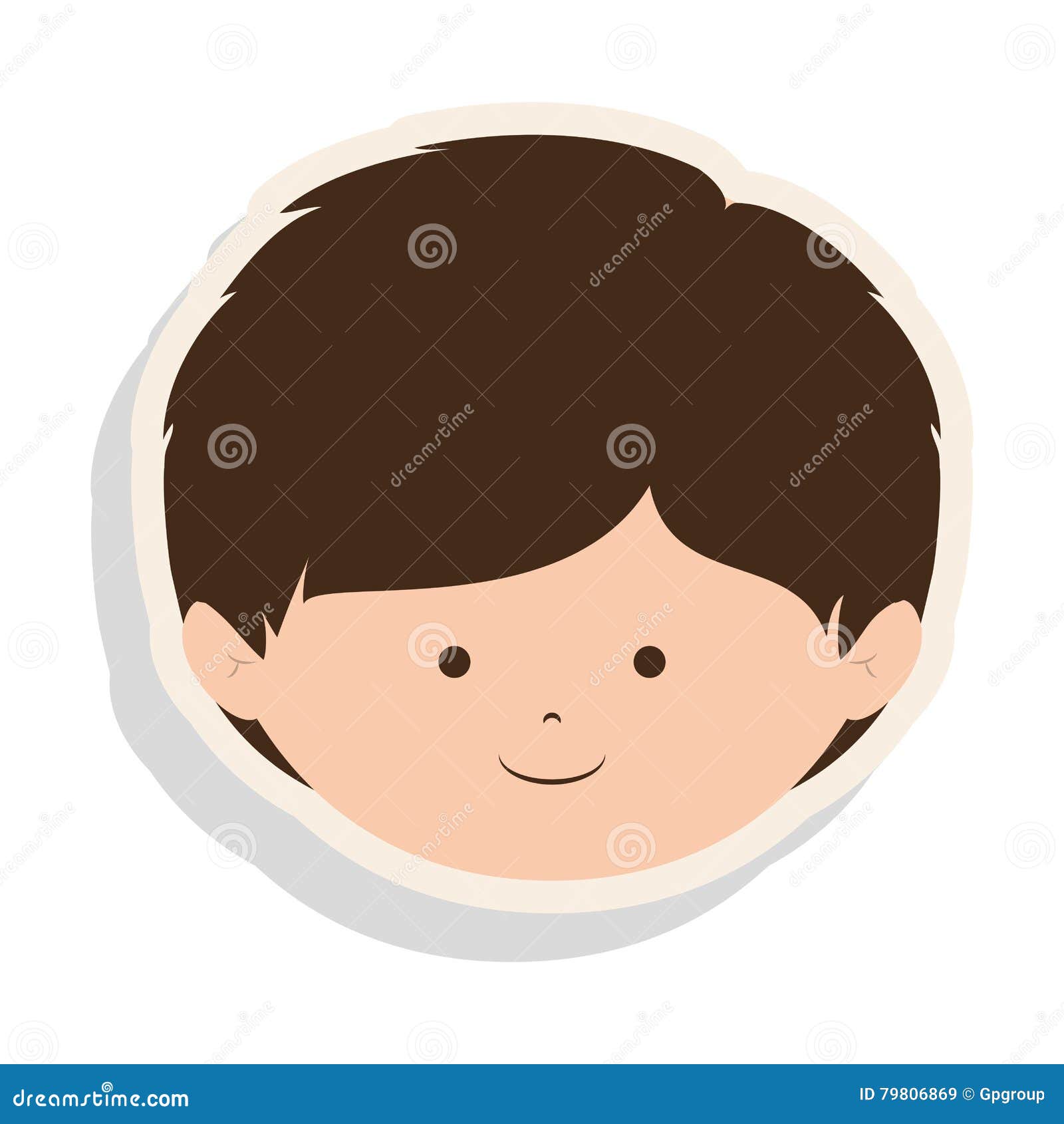 Boy smiling icon stock vector. Illustration of lifestyle - 79806869