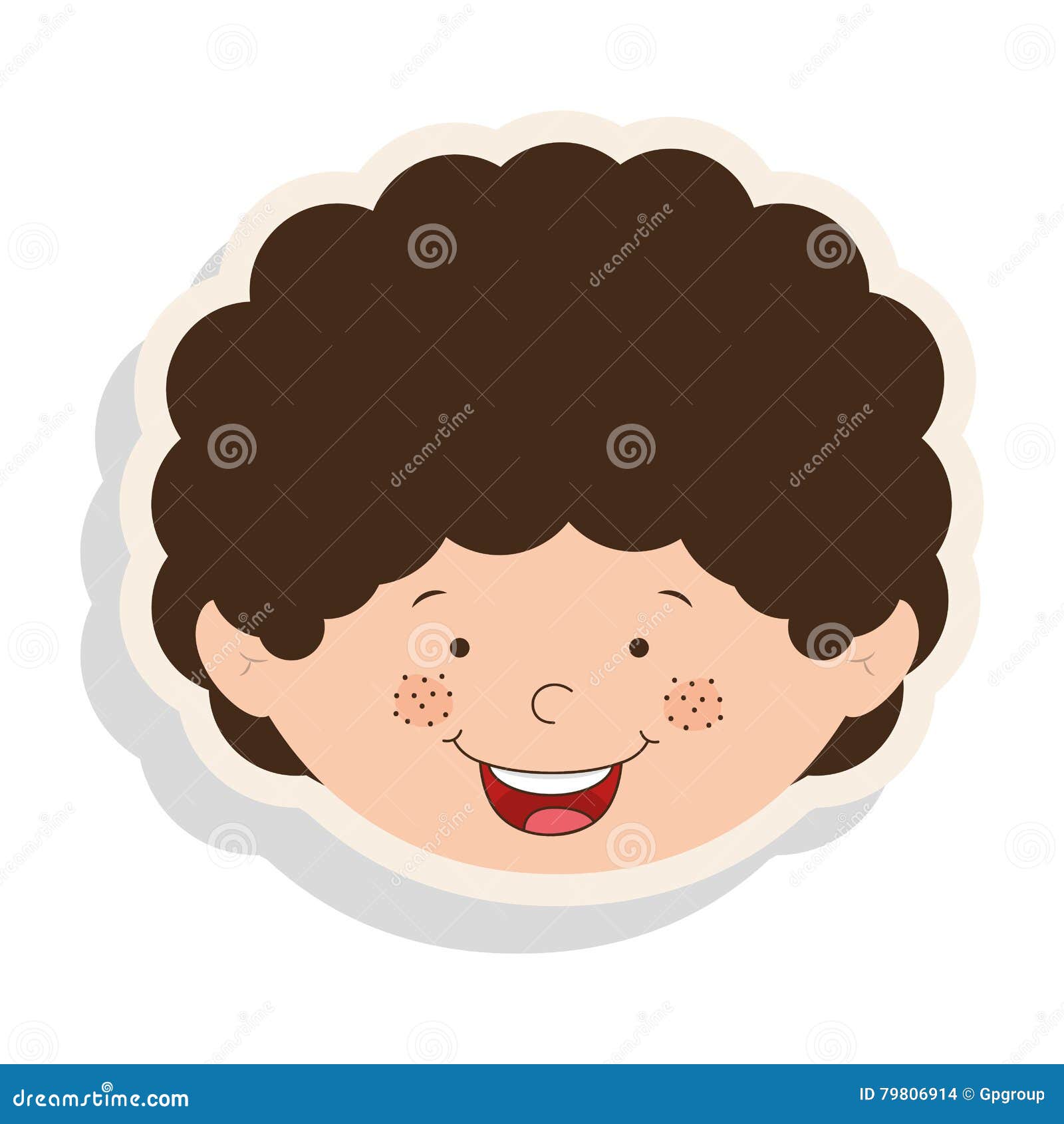 Boy smiling icon stock vector. Illustration of school - 79806914