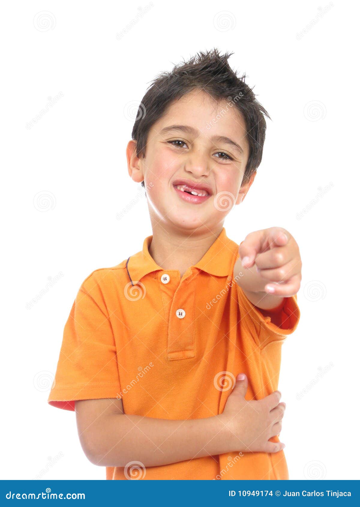 Boy Smiling and Pointing Up, Isolated Stock Photo - Image of excited ...