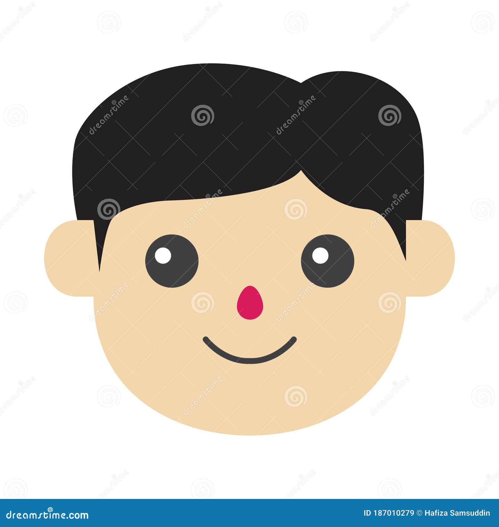 Boy Smiling. Vector Illustration Decorative Design Stock Vector ...