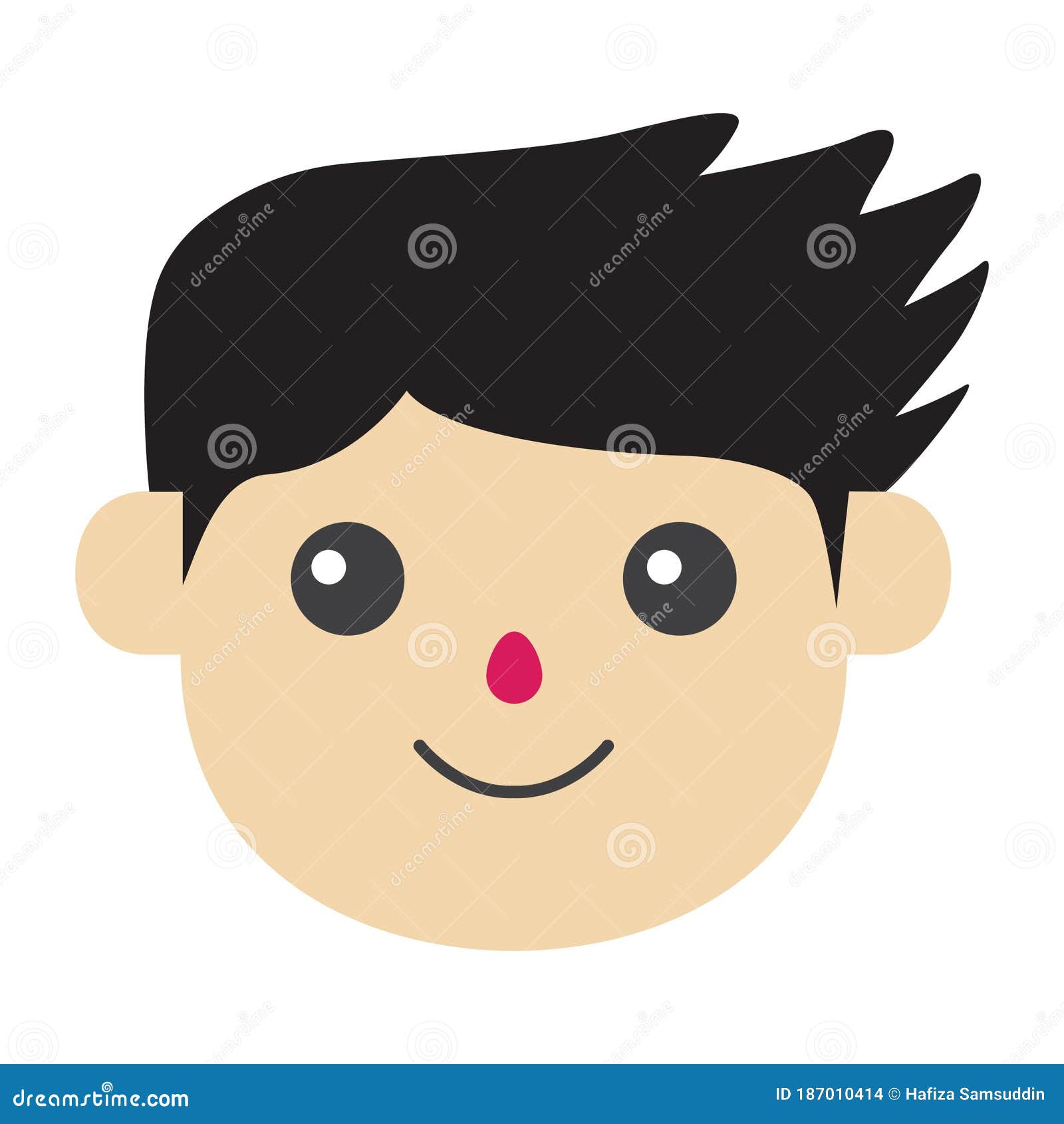Boy Smiling. Vector Illustration Decorative Design Stock Vector ...