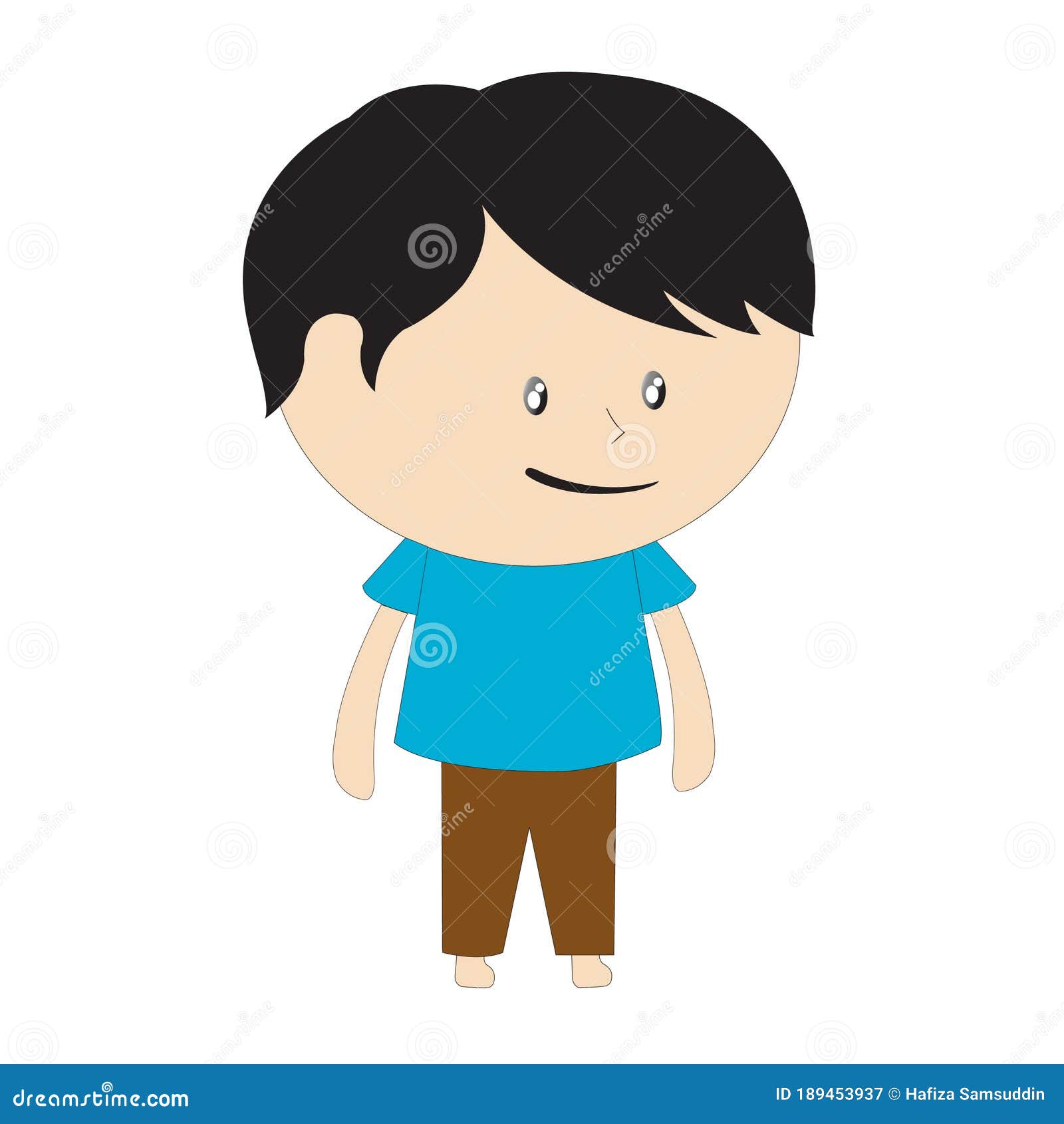 Boy Smiling. Vector Illustration Decorative Design Stock Vector ...