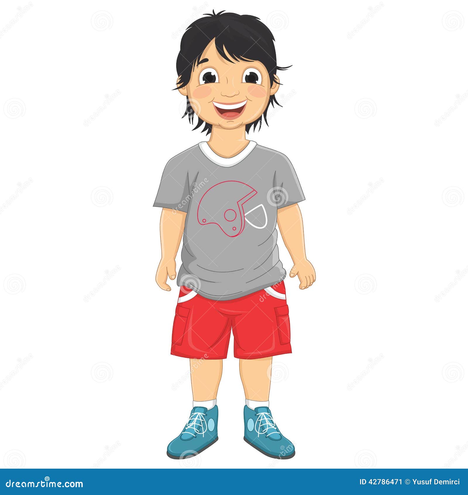 Boy Smiling Vector Illustration Stock Vector - Illustration of cute ...
