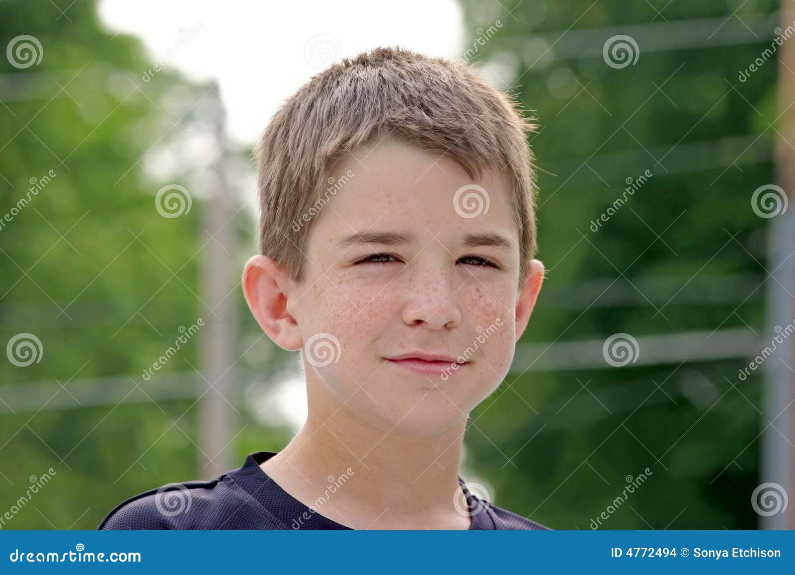 Boy Smirking stock photo. Image of handsome, portrait - 4772494