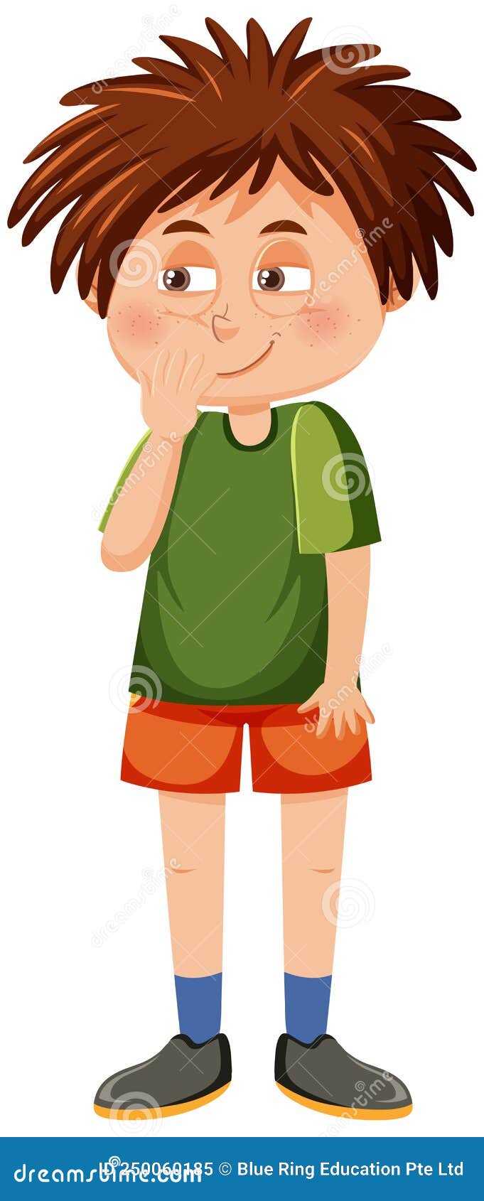 Smirking Face Emoticon On A Board.3D Illustration. Royalty-Free Cartoon ...