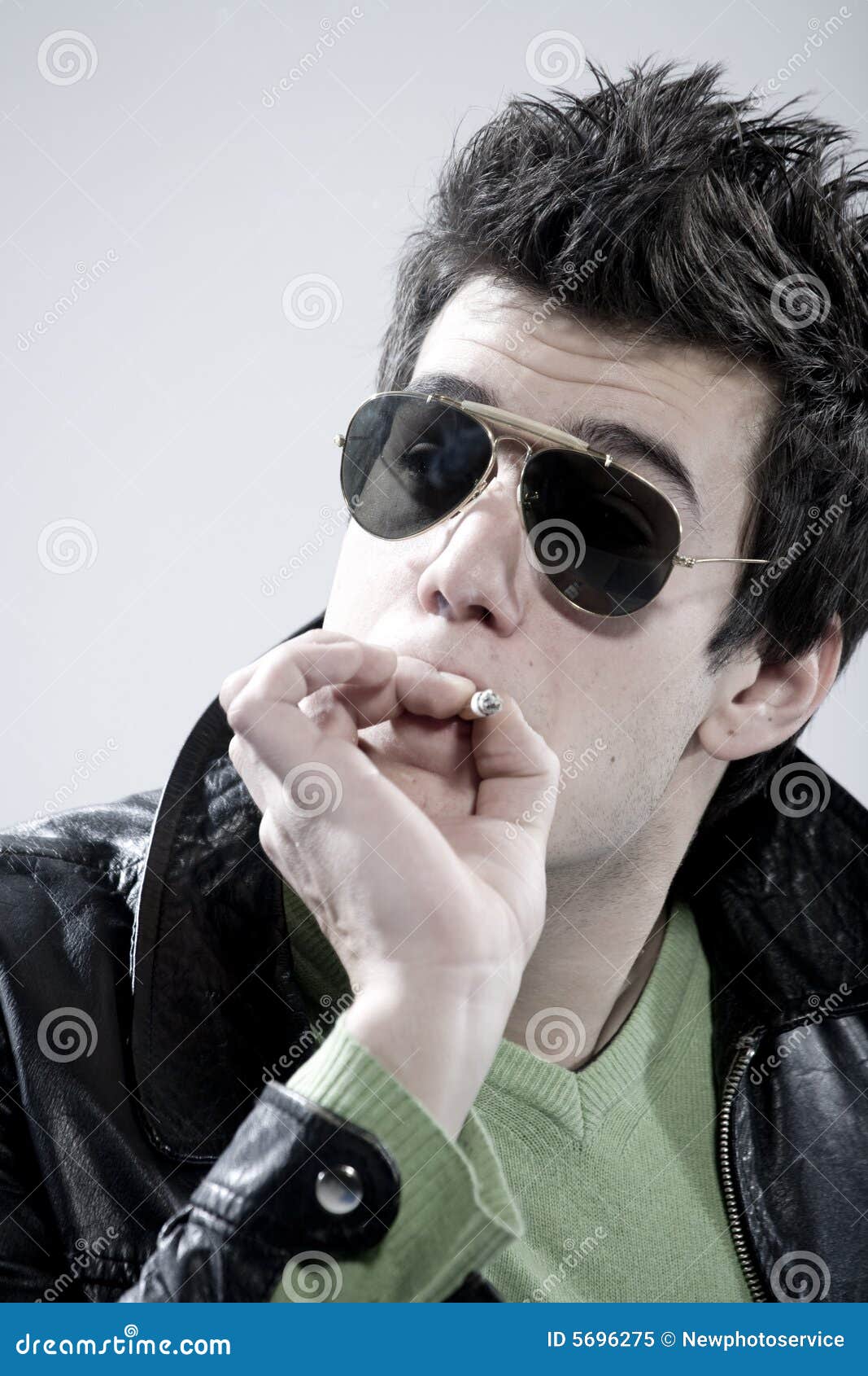 Boy smoking a cigarette stock image. Image of person, forbidden - 5696275