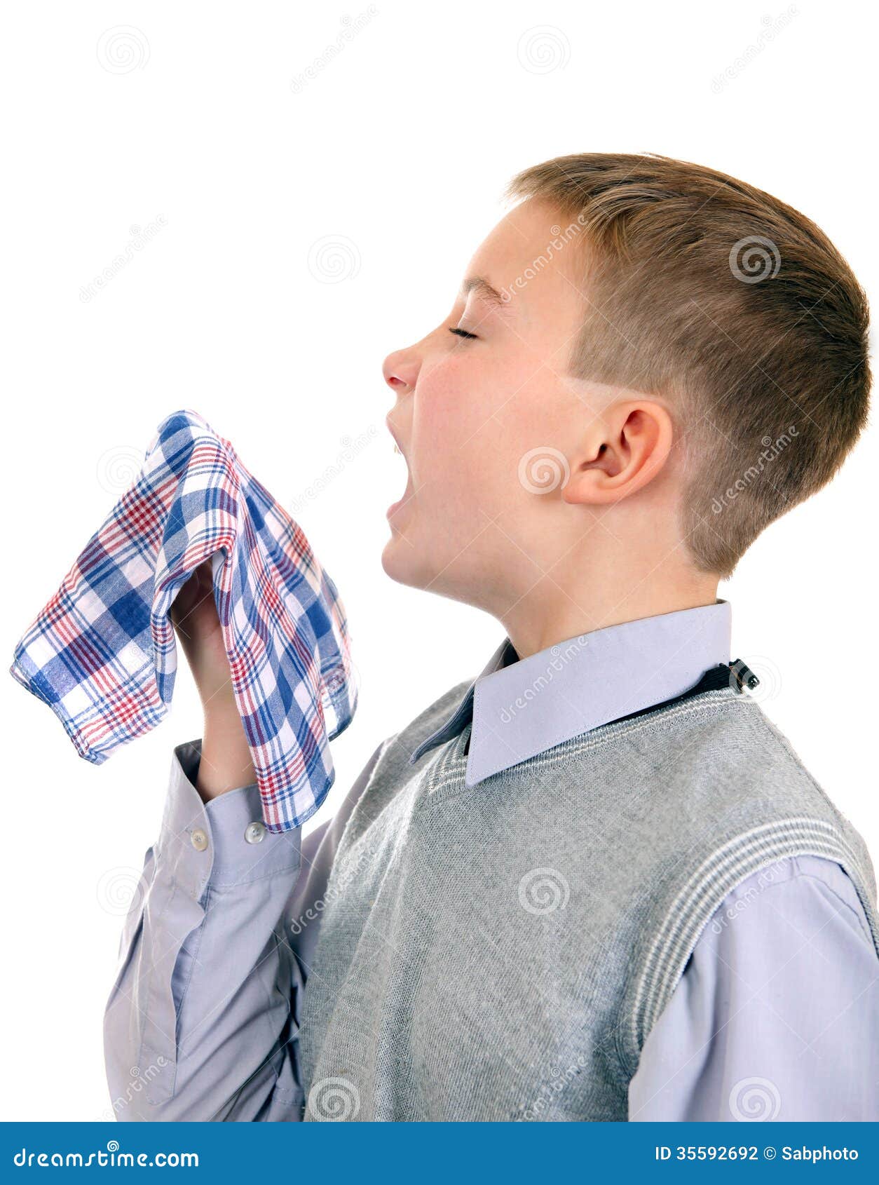 Boy Sneezing stock photo. Image of schoolboy, pang, hold - 35592692