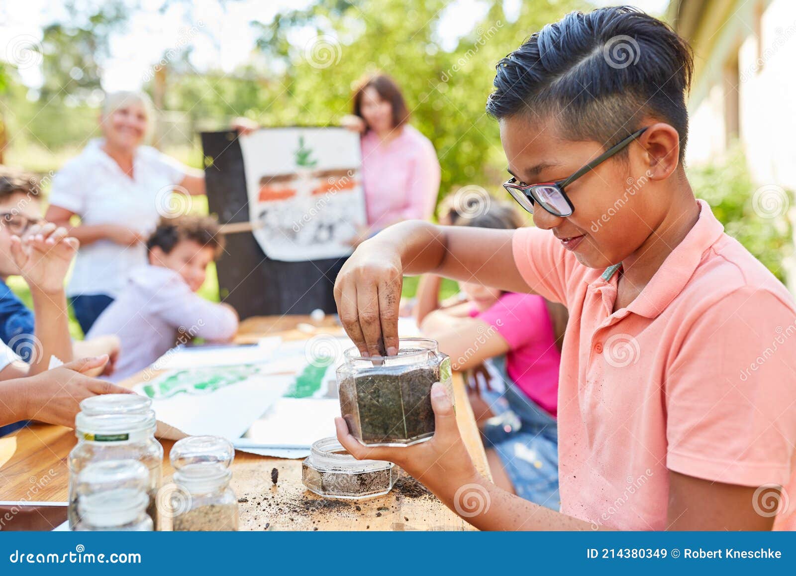 Boy with a Soil Sample in Biology Class Stock Image - Image of fridays ...