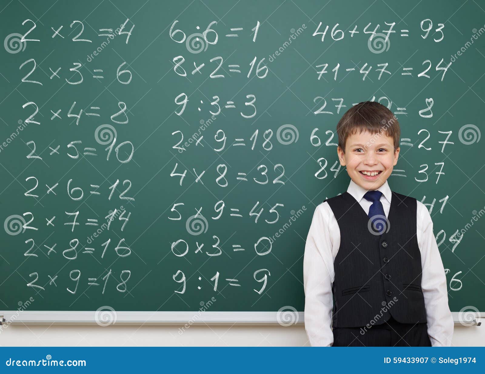 Boy Solve Math on School Board Stock Image - Image of mathematics ...