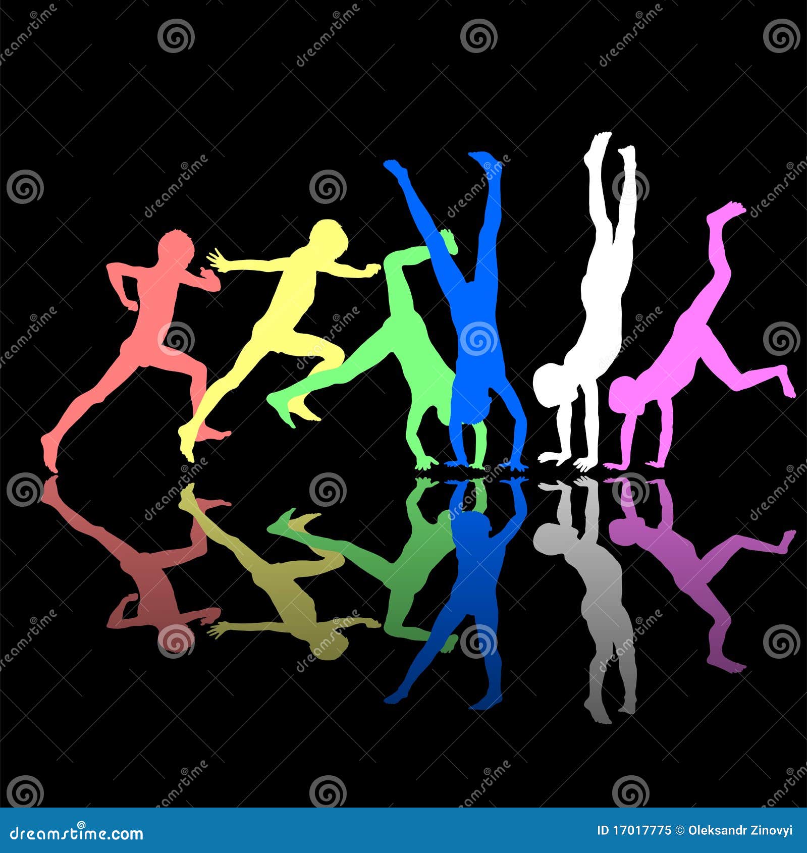 The boy somersault stock vector. Illustration of gymnastics - 17017775