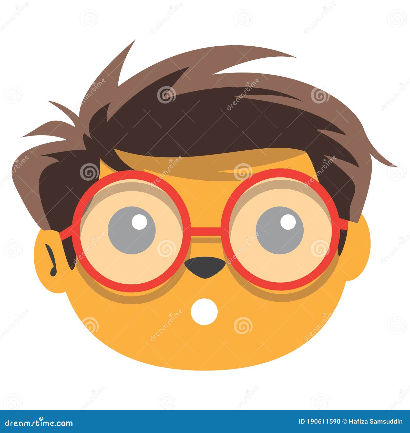 Boy with Spectacles. Vector Illustration Decorative Design Stock Vector ...