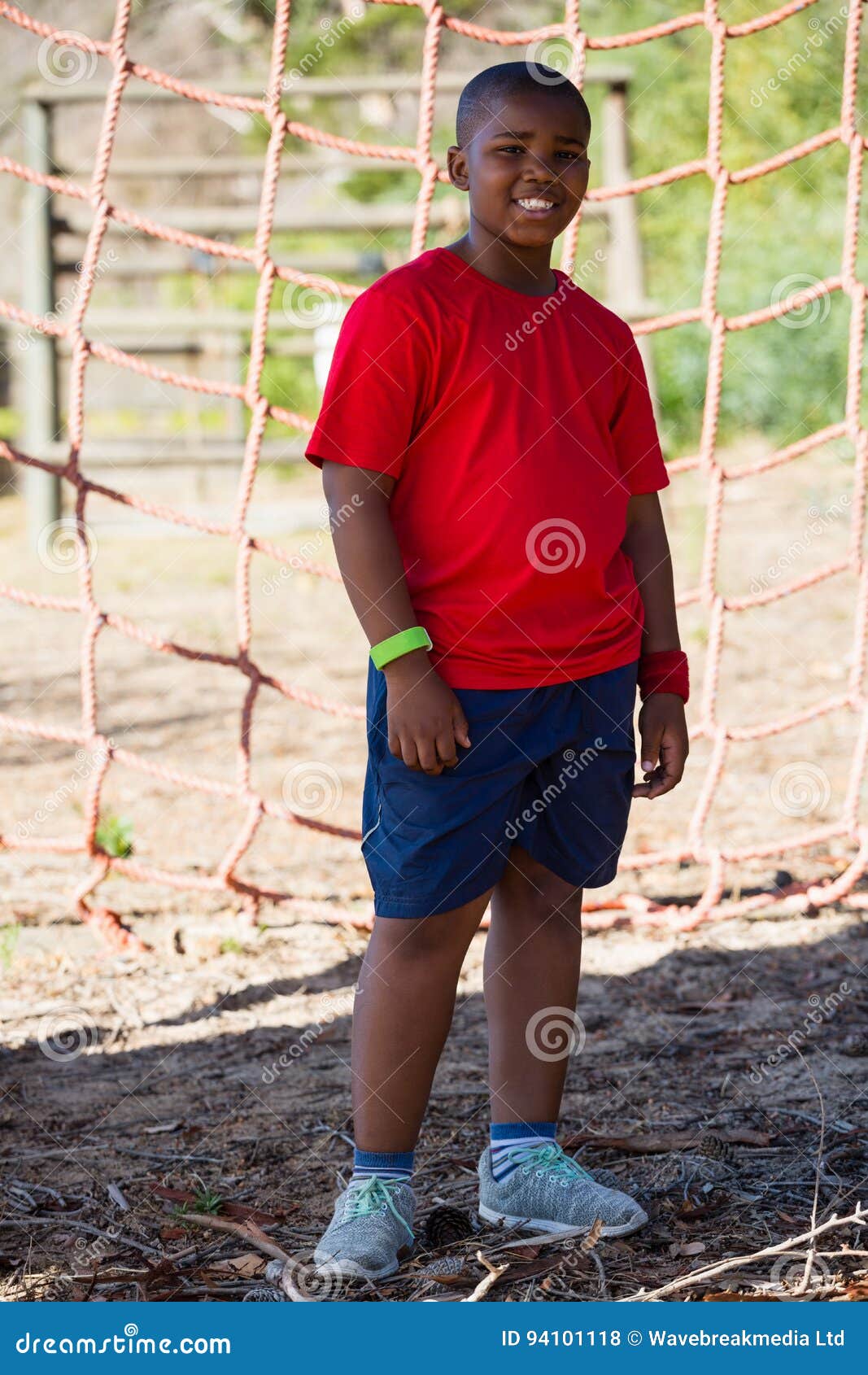 Boy Standing in the Boot Camp during Obstacle Course Training Stock ...