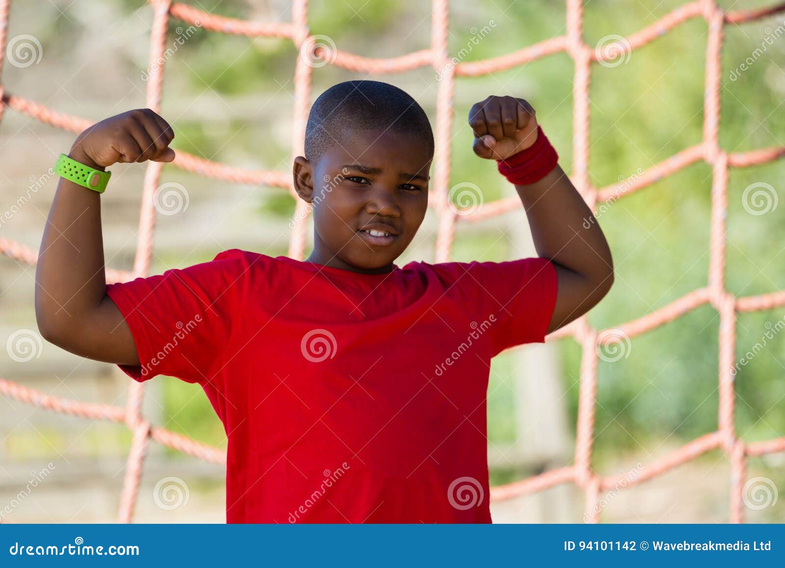 Boy Standing in the Boot Camp during Obstacle Course Training Stock ...