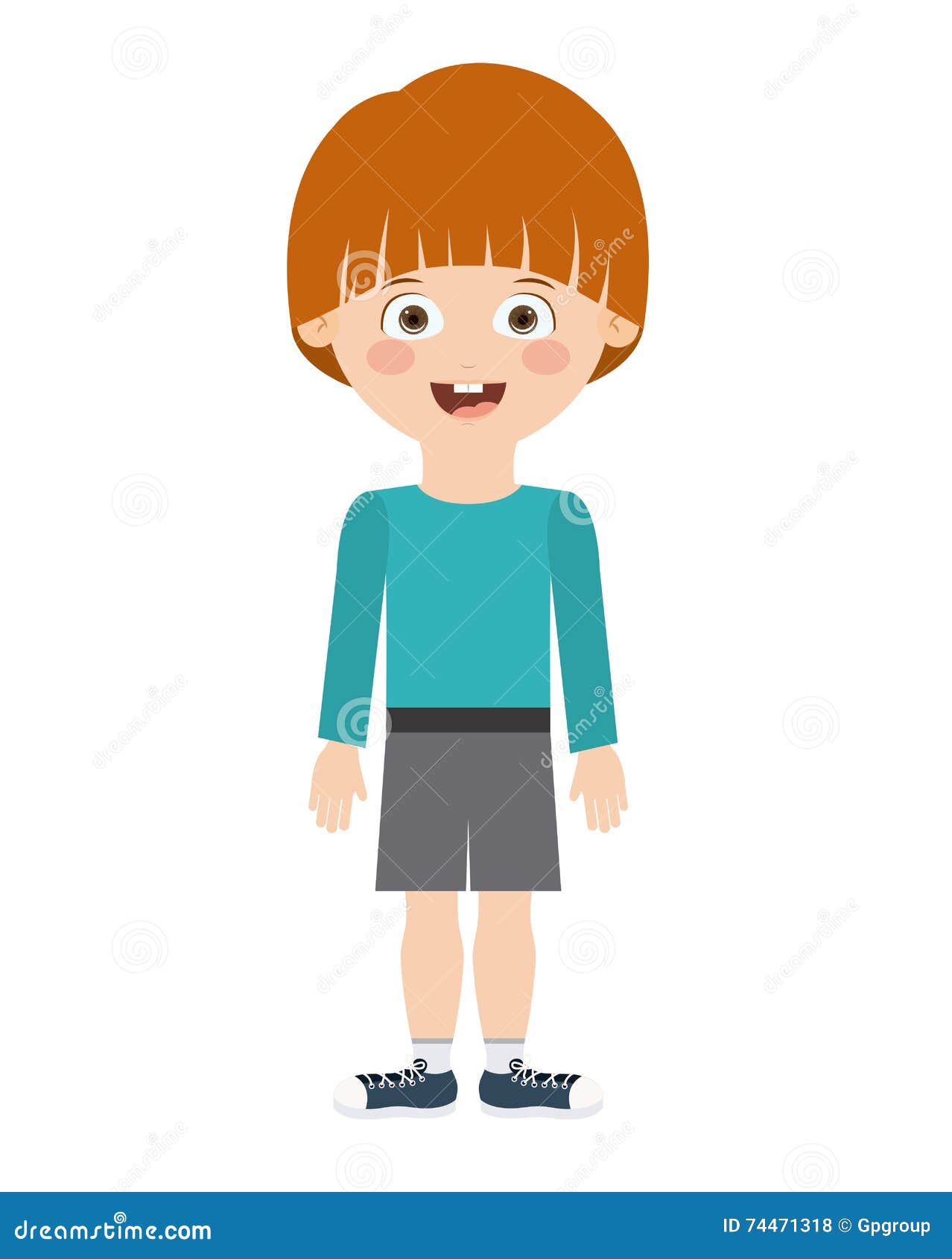 Boy Standing in Front Icon Design Stock Vector - Illustration of face ...