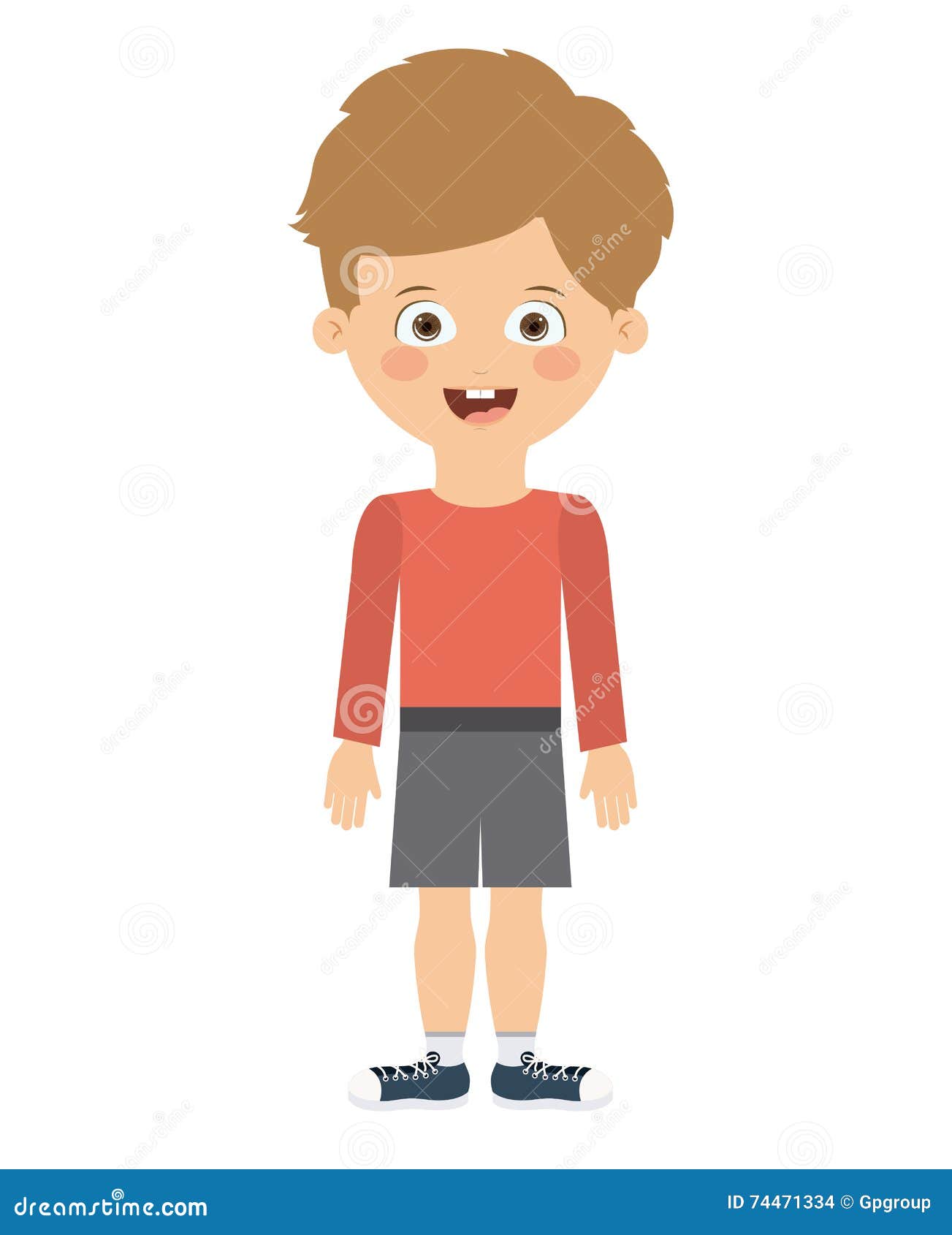 Boy Standing in Front Icon Design Stock Vector - Illustration of face ...