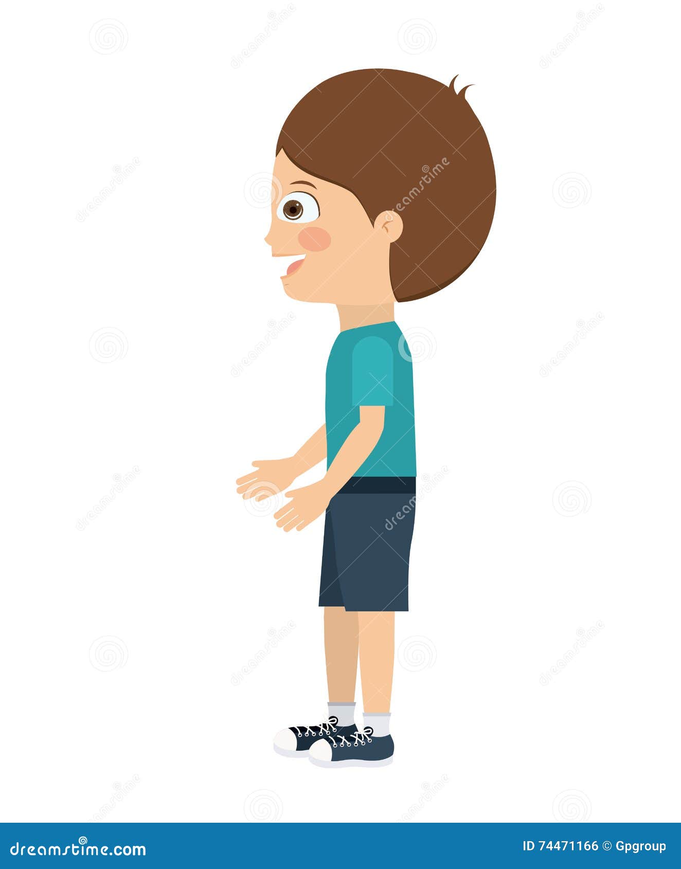 Boy Standing Looking Aside Icon Design Stock Vector - Illustration of ...
