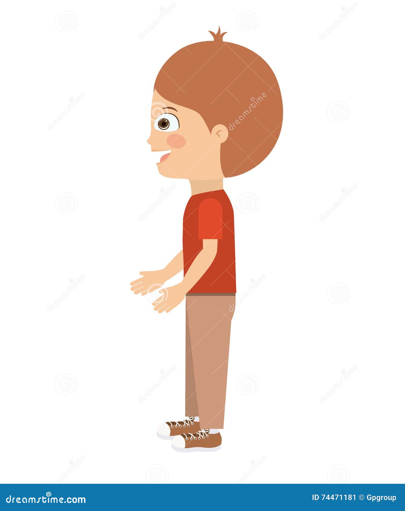 Boy Standing Looking Aside Icon Design Stock Vector - Illustration of ...