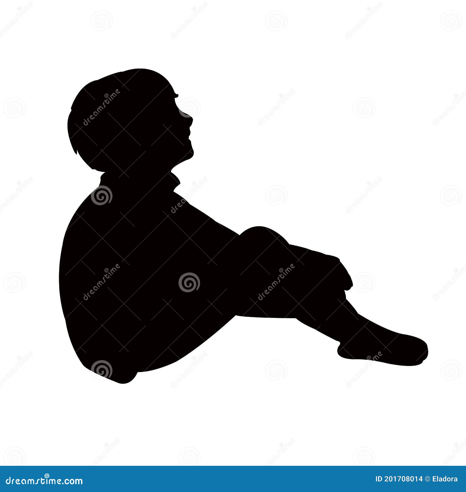 Boy Standing Silhouette Vector