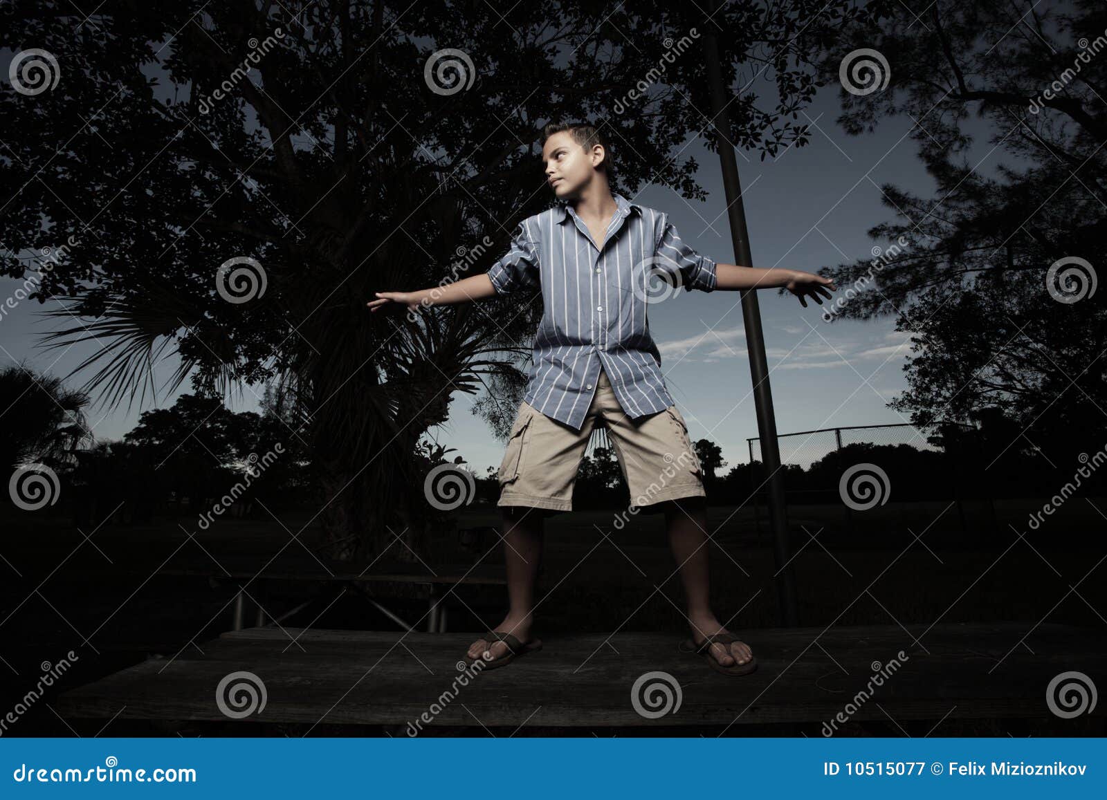 Boy standing on a table stock image. Image of child, stand - 10515077