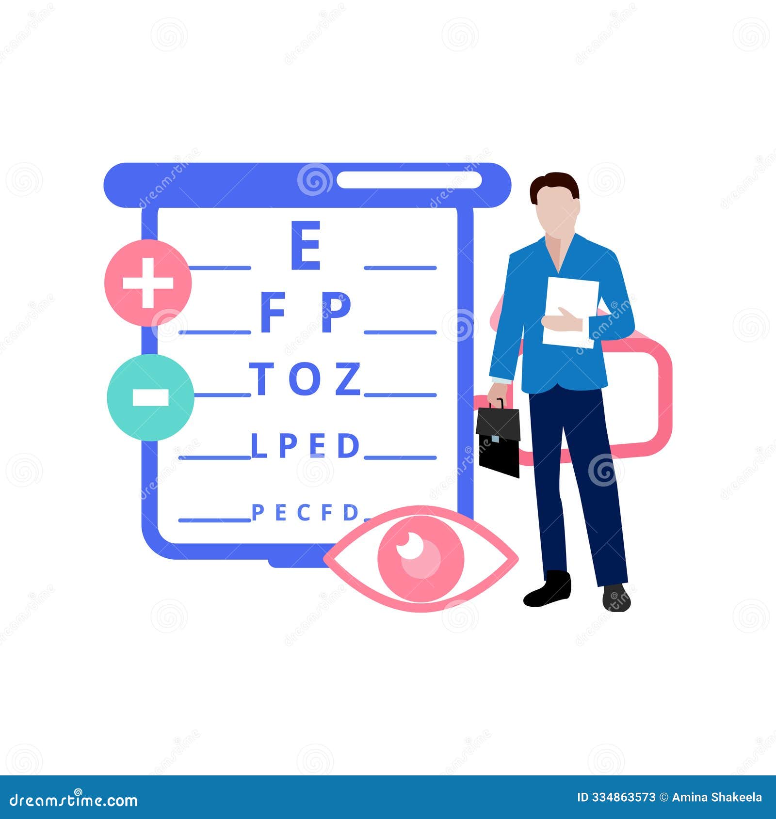 Snellen Chart Template. Table With Letters For An Ophthalmologist Test ...
