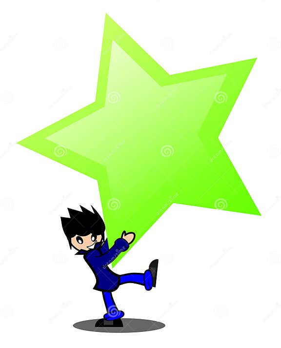 Boy with star stock photo. Illustration of sketch, expressions - 22544494