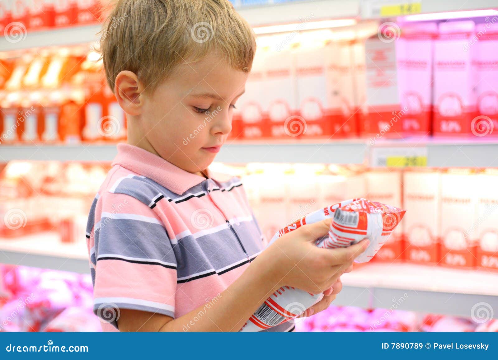 Boy in store stock image. Image of child, purchase, food - 7890789