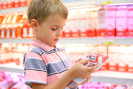 Boy in store stock image. Image of child, purchase, food - 7890789