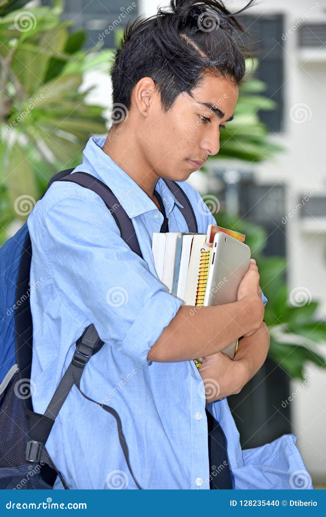 Boy Student Alone stock photo. Image of unloved, young - 128235440