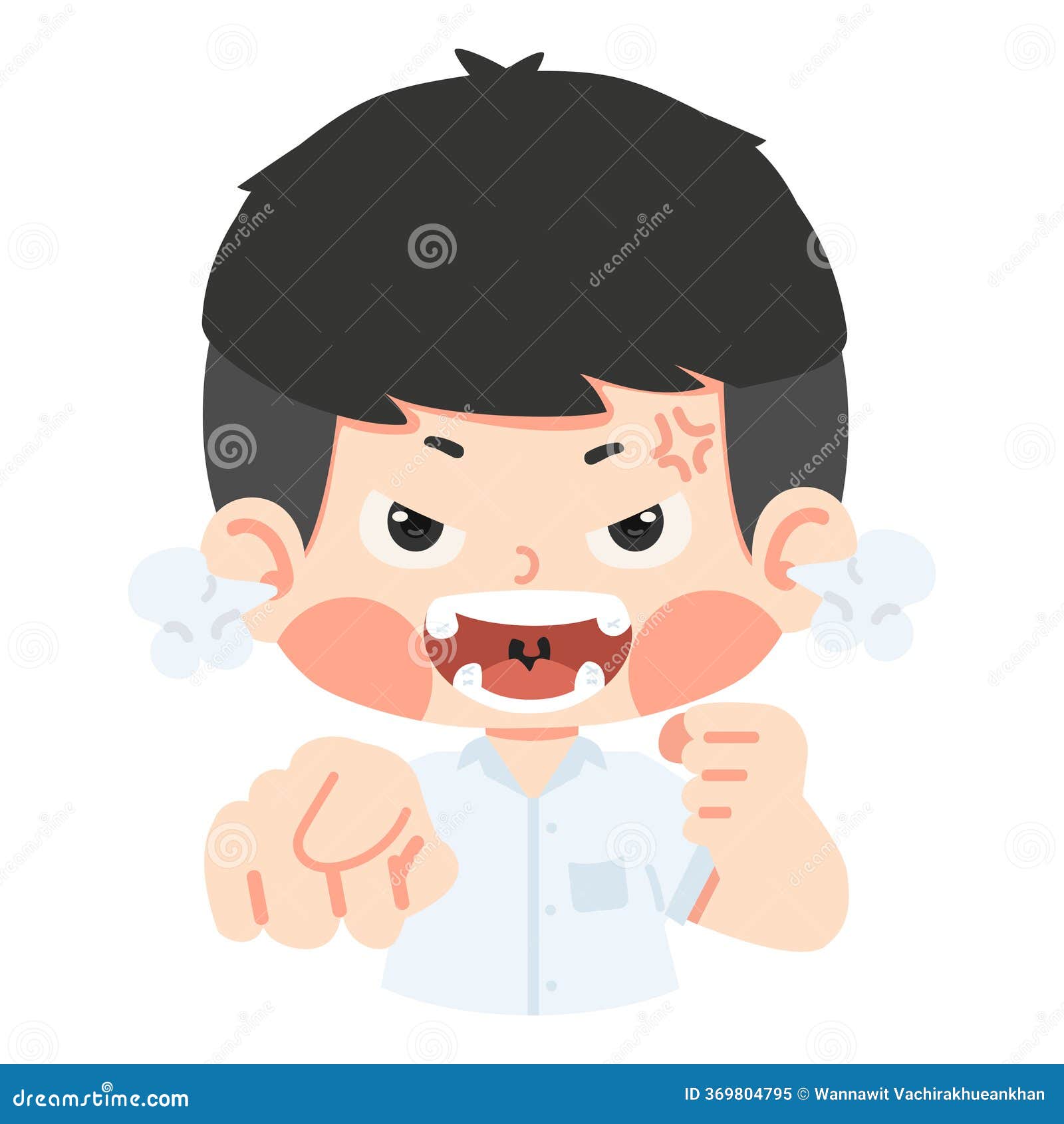 Angry Man Pointing With His Finger, Person Expressing Disagreement Or ...